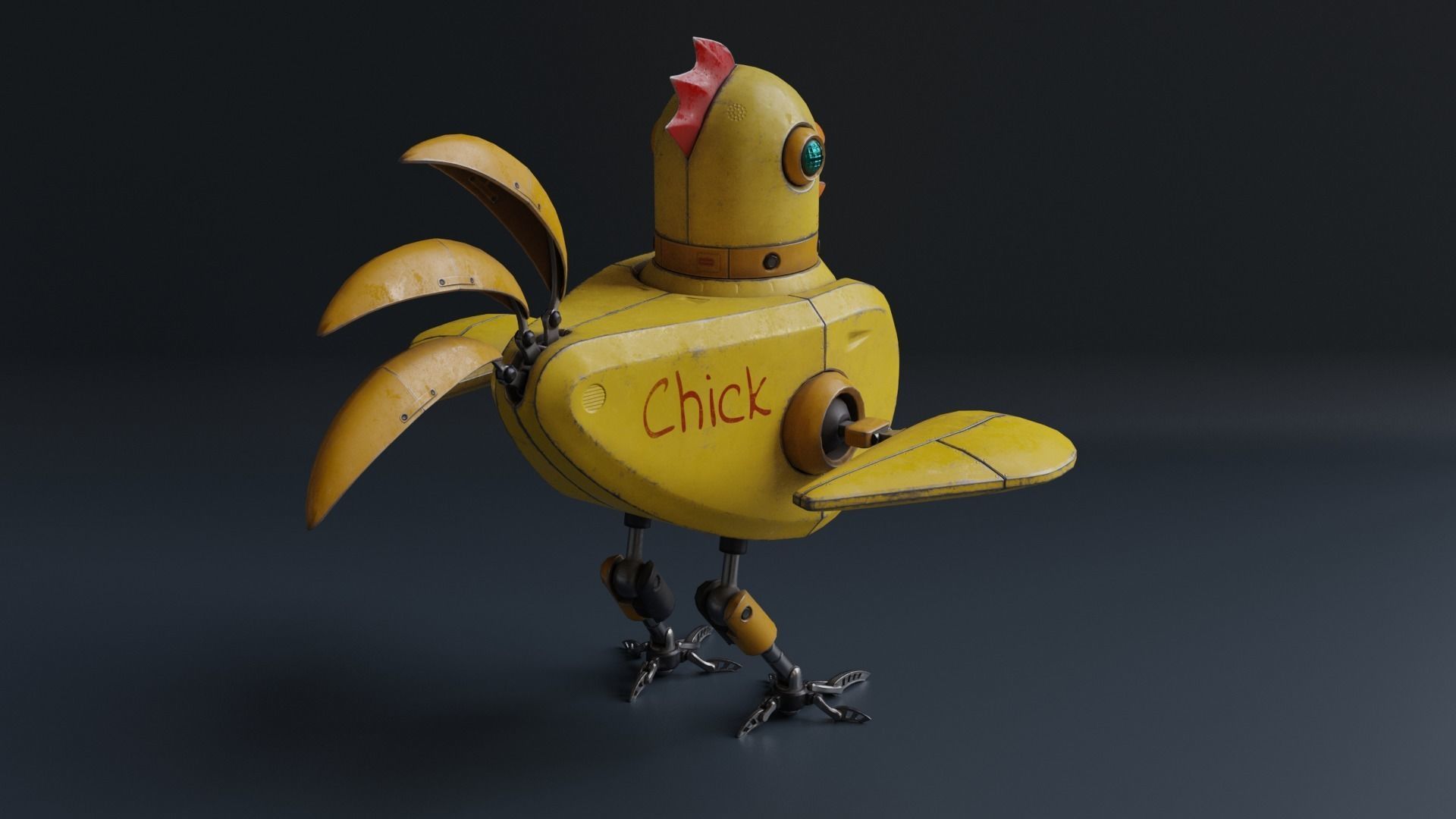 3D model Robot Chick VR / AR / low-poly | CGTrader