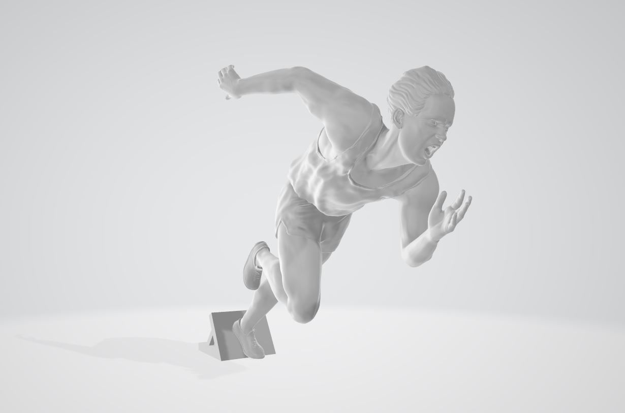 runner bronze statue of man running 3D model 3D printable | CGTrader