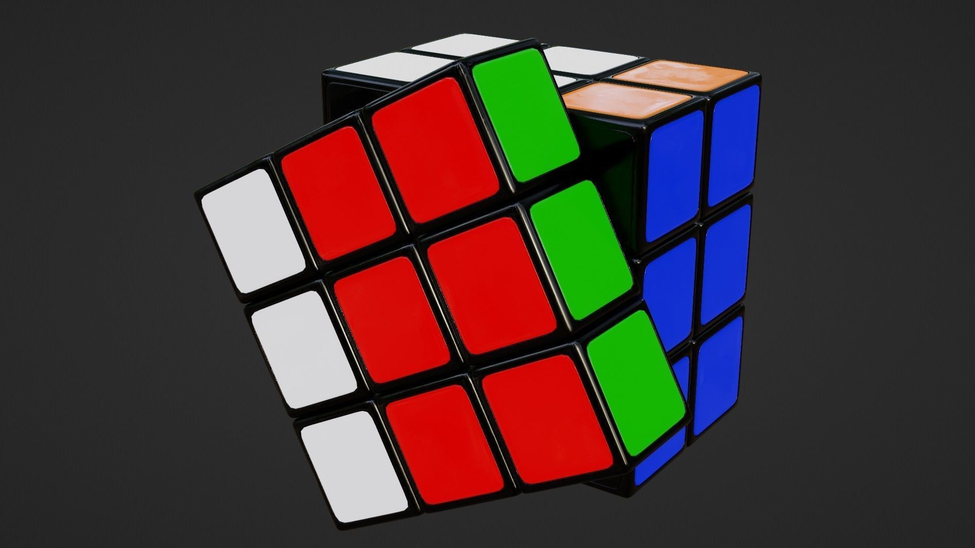 Realistic Rubiks Cube 3D model animated | CGTrader