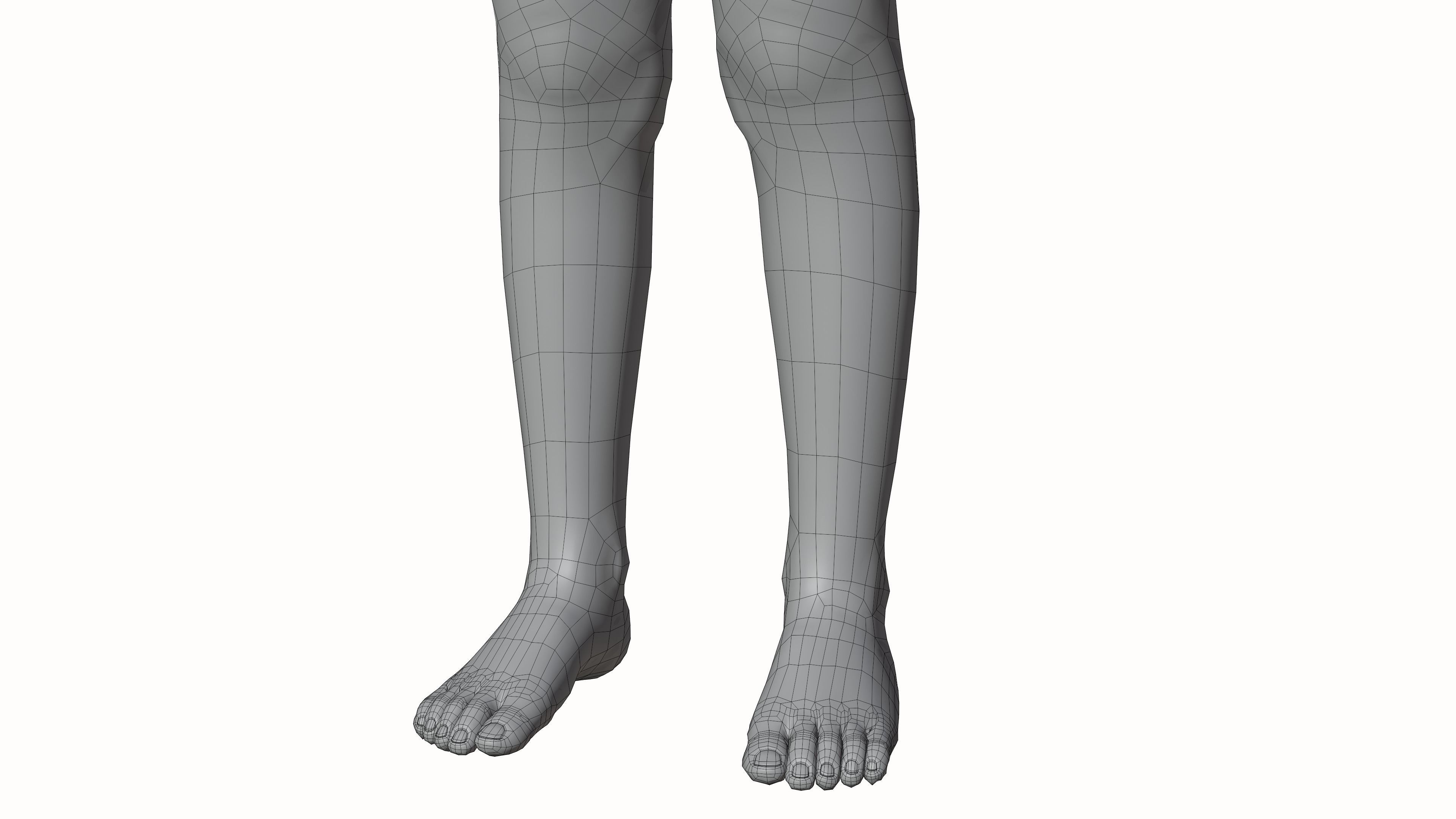 Child base mesh low poly 3D model | CGTrader