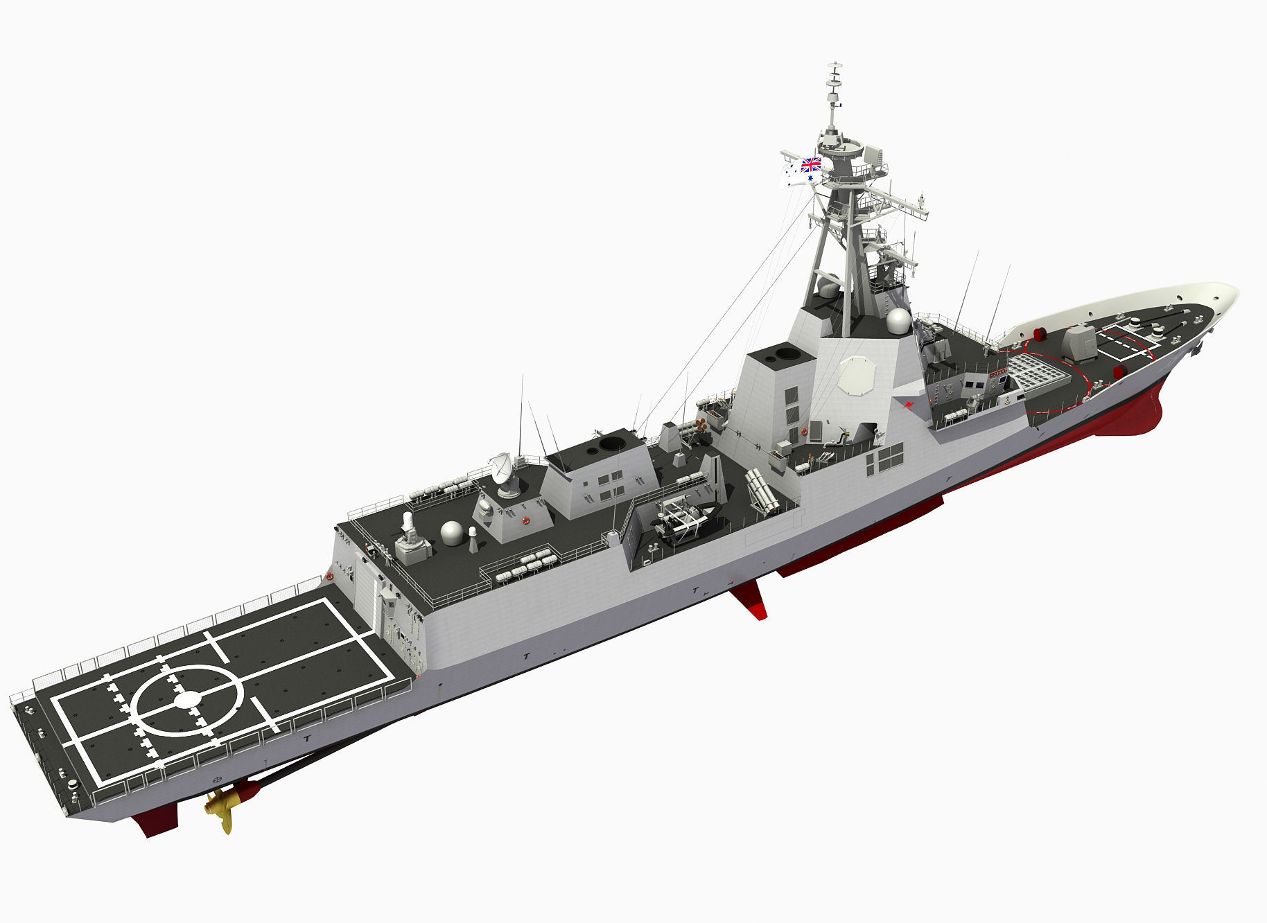 AUSTRALIAN HOBART CLASS DESTROYER 3D model | CGTrader