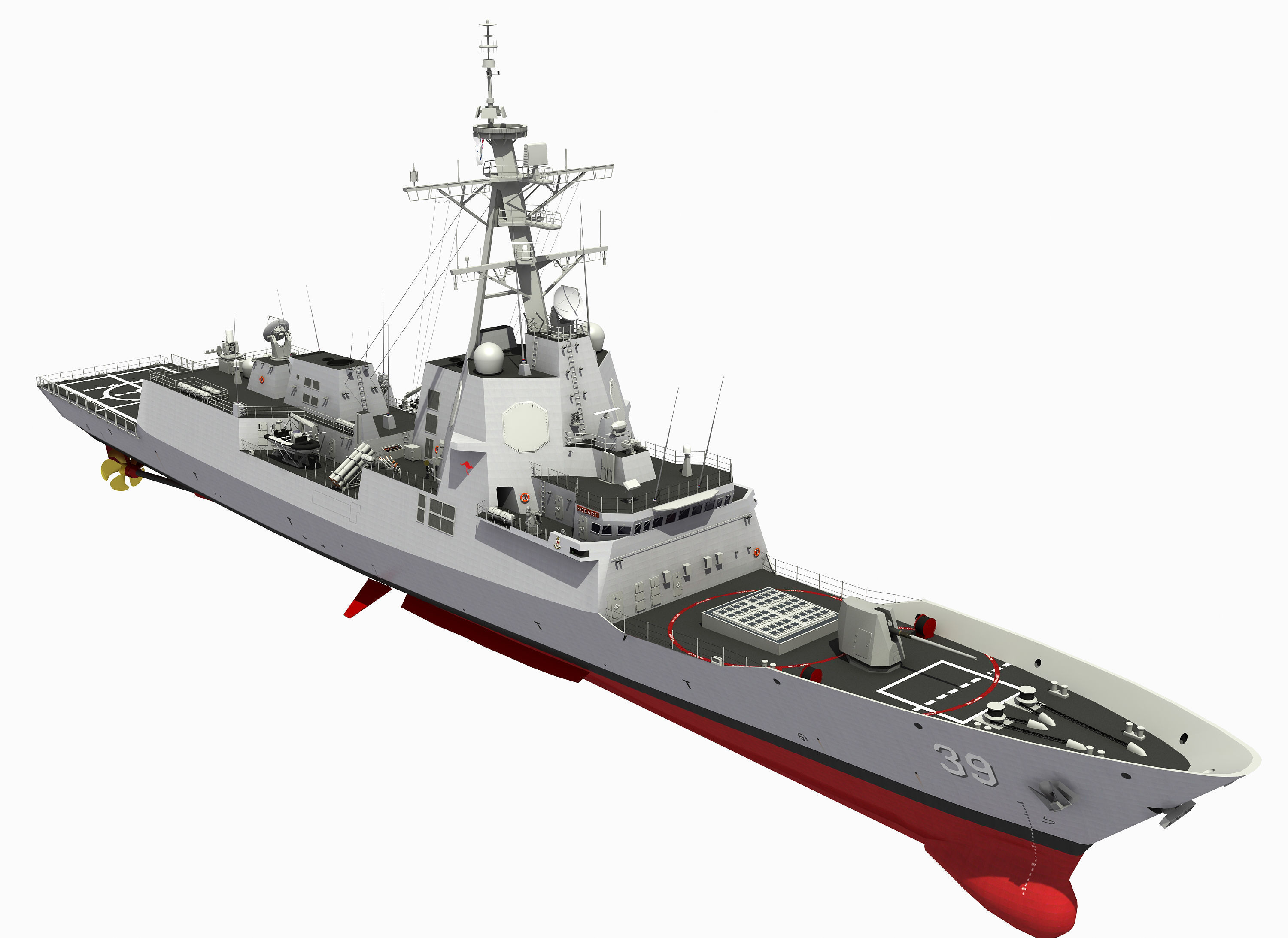 AUSTRALIAN HOBART CLASS DESTROYER 3D model | CGTrader