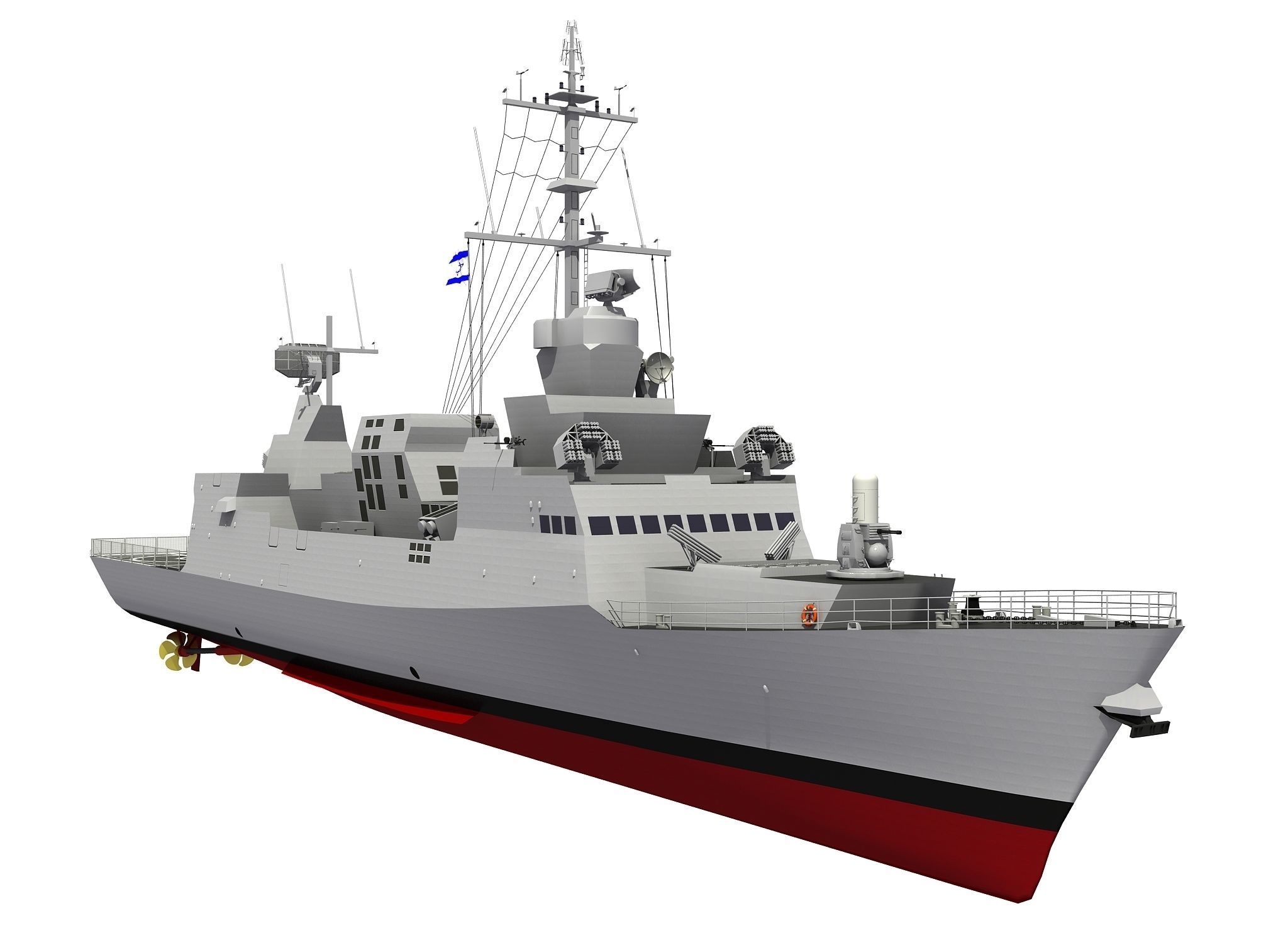 SAAR-5 ISRAELI EILAT CLASS CORVETTE 3D model | CGTrader