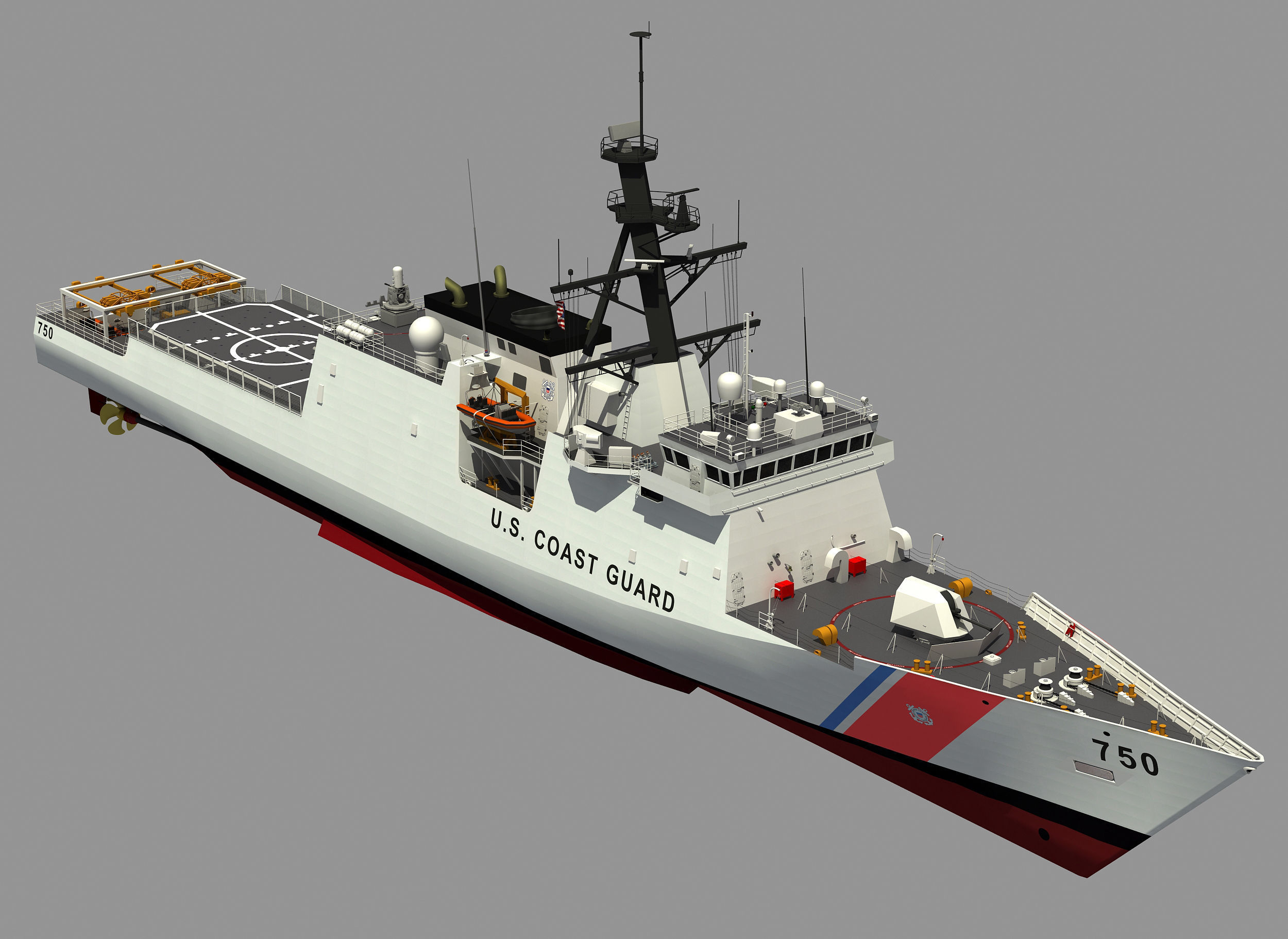 USCGC BERTHOLF US COAST GUARD CUTTER 3D model | CGTrader