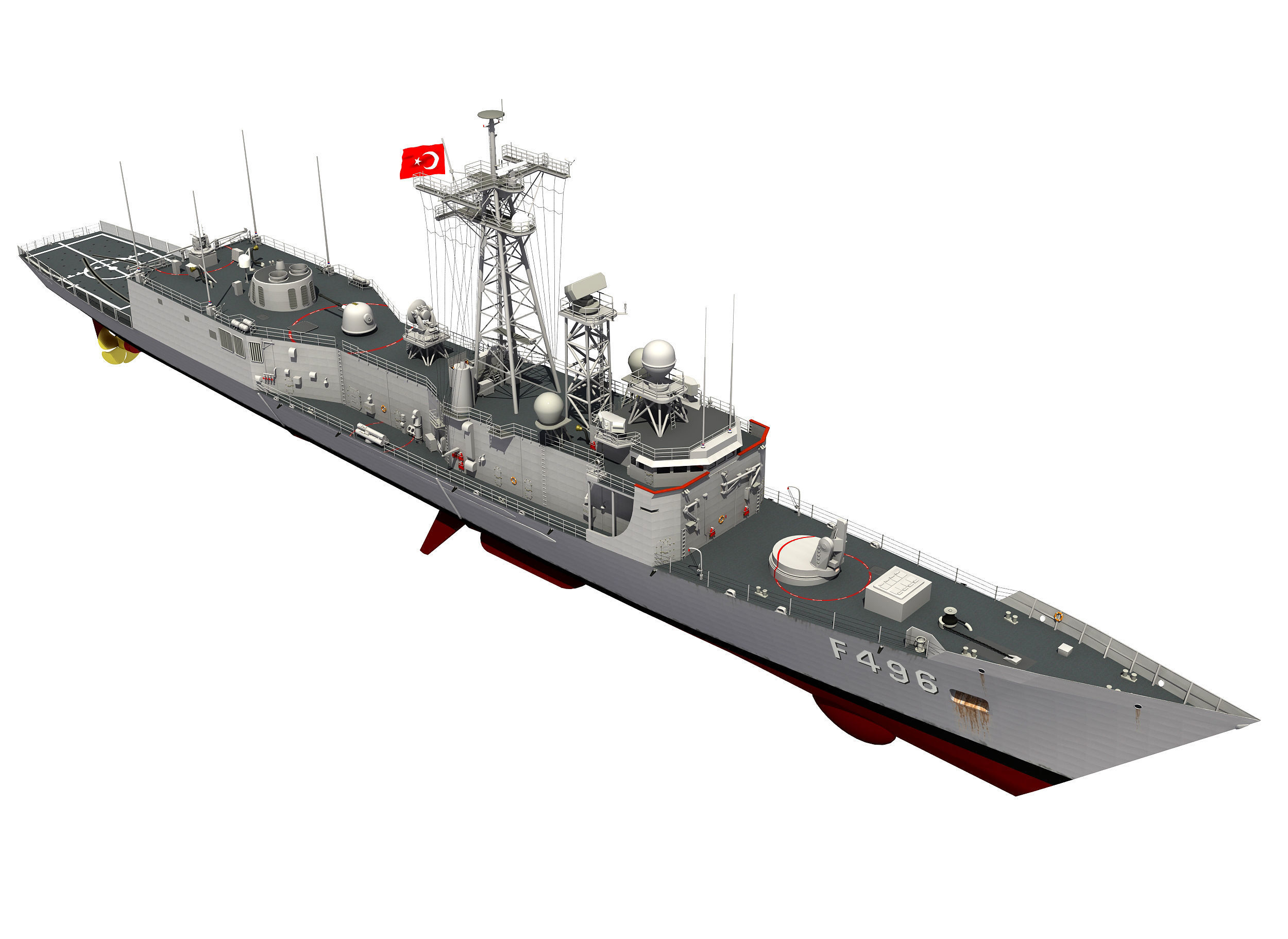 TCG GOKOVA OLIVER HAZARD PERRY CLASS FRIGATE 3D model | CGTrader