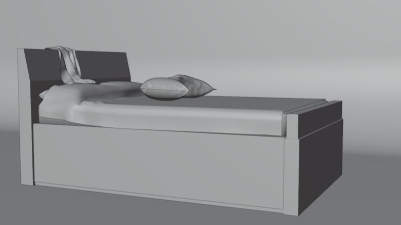 Blender bed 3D model rigged | CGTrader