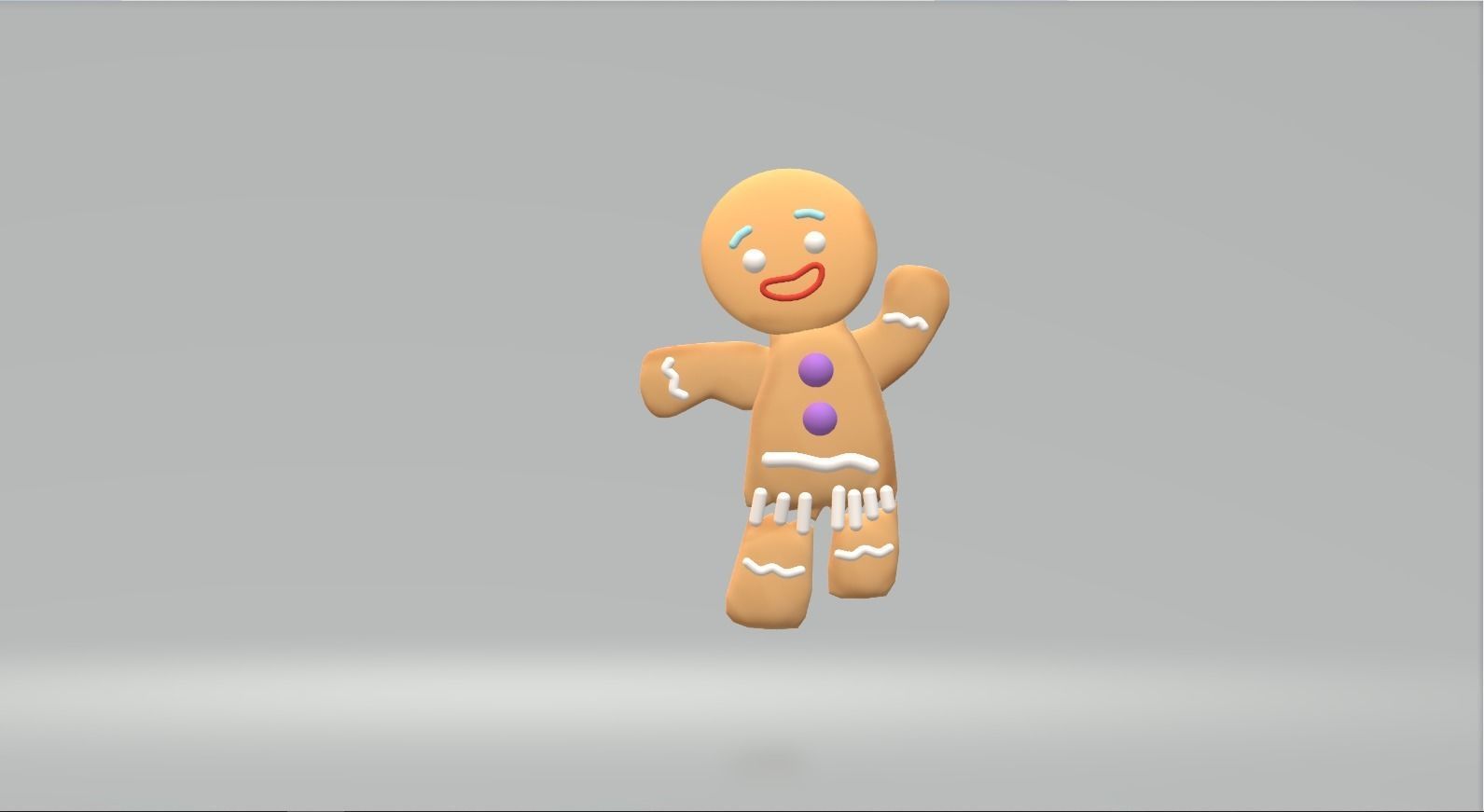 Gingerbread Man free 3D model | CGTrader