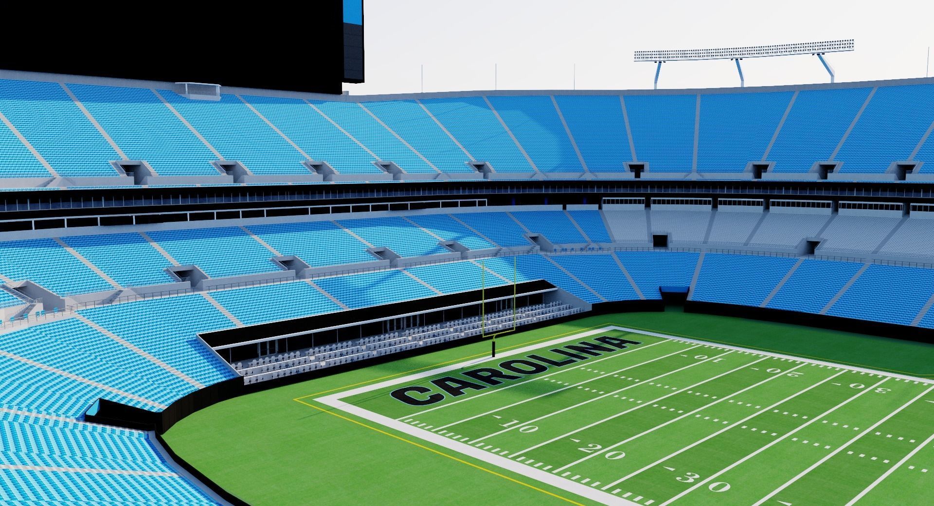 Bank of America Stadium - Charlotte Panthers USA 3D model | CGTrader
