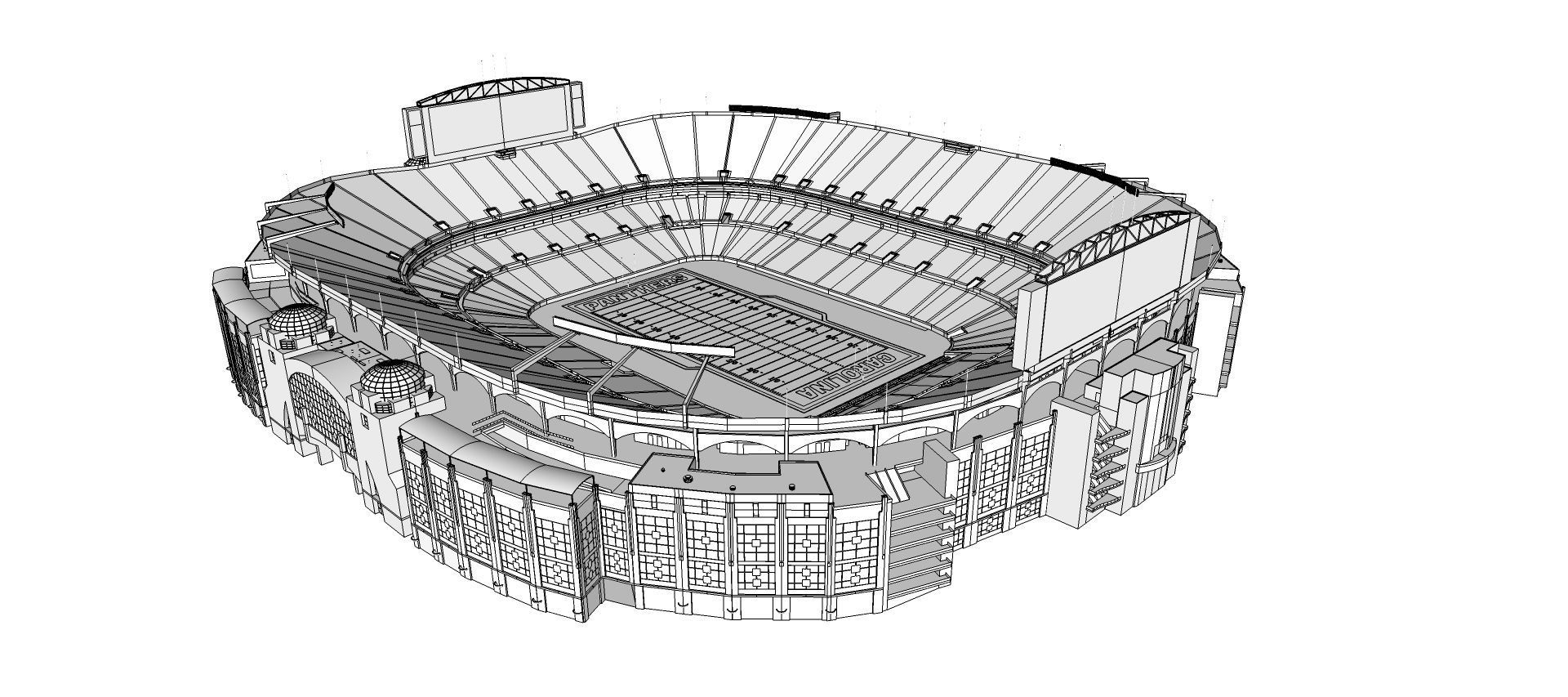 Bank of America Stadium - Charlotte Panthers USA 3D model | CGTrader