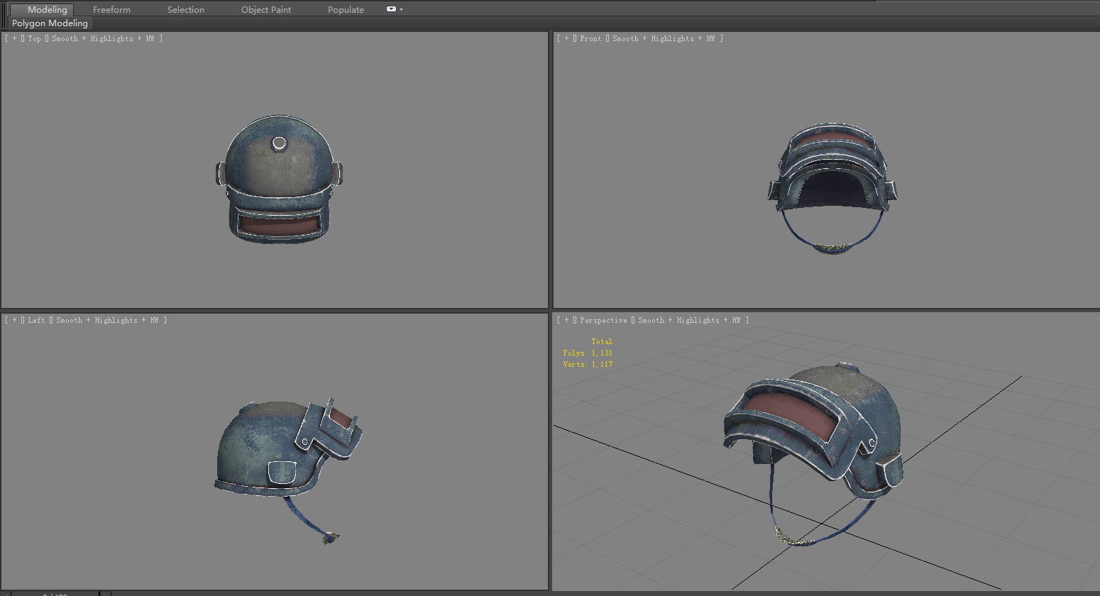 3D model Cartoon metal helmet - steel helmet VR / AR / low-poly | CGTrader