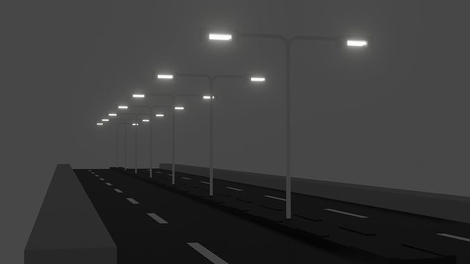 3D model Highway scene VR / AR / low-poly | CGTrader