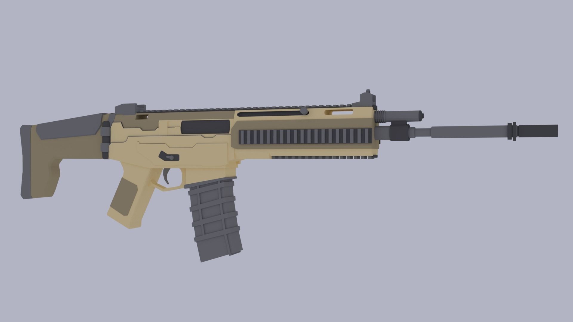 3D model ACR Customized Assault Rifle VR / AR / low-poly | CGTrader