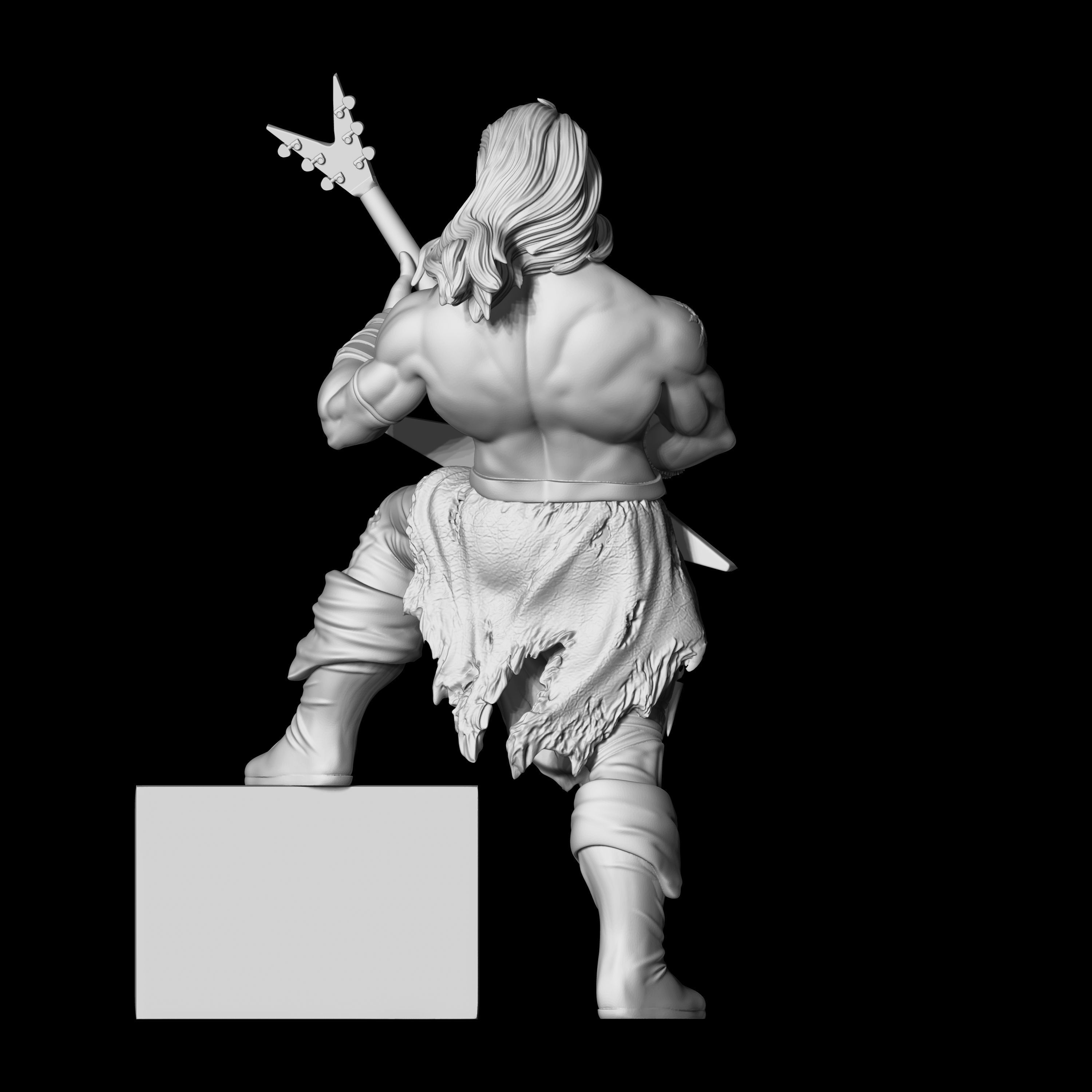 Dimebag statue of man holding guitar 3D model 3D printable | CGTrader