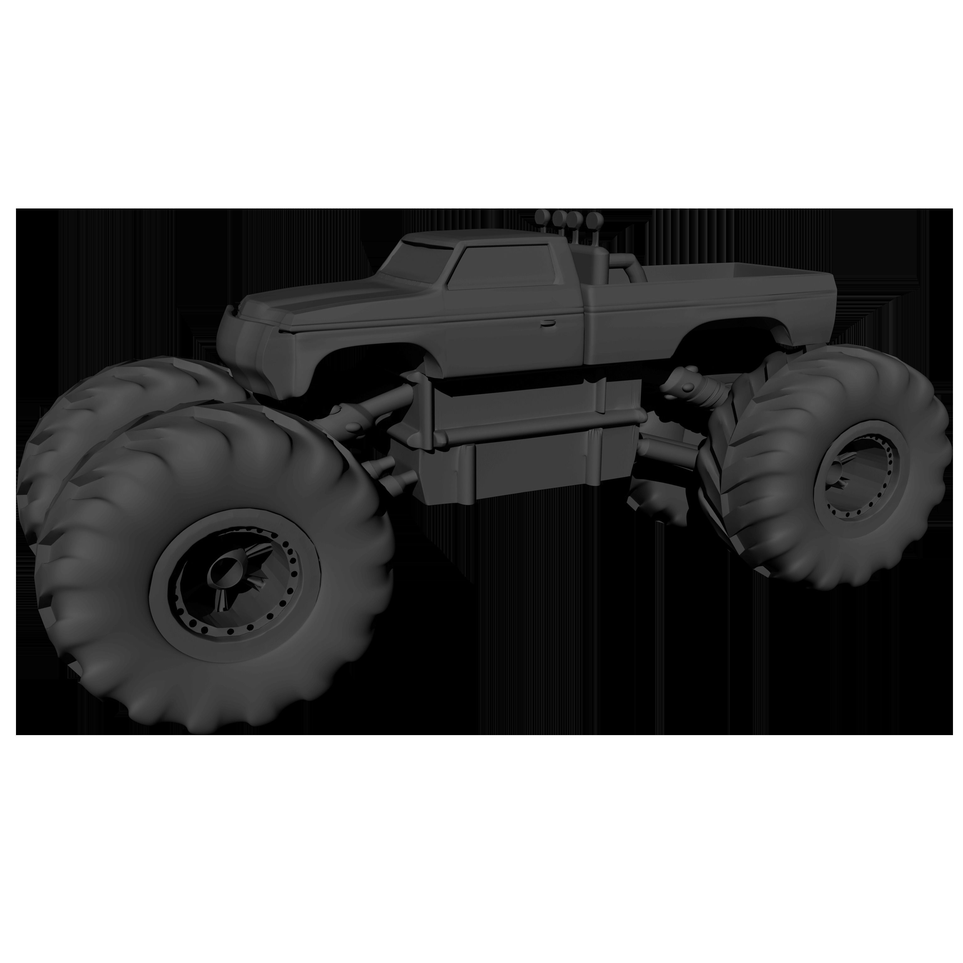 High Poly PBR Rodeo Monster Truck free 3D model | CGTrader