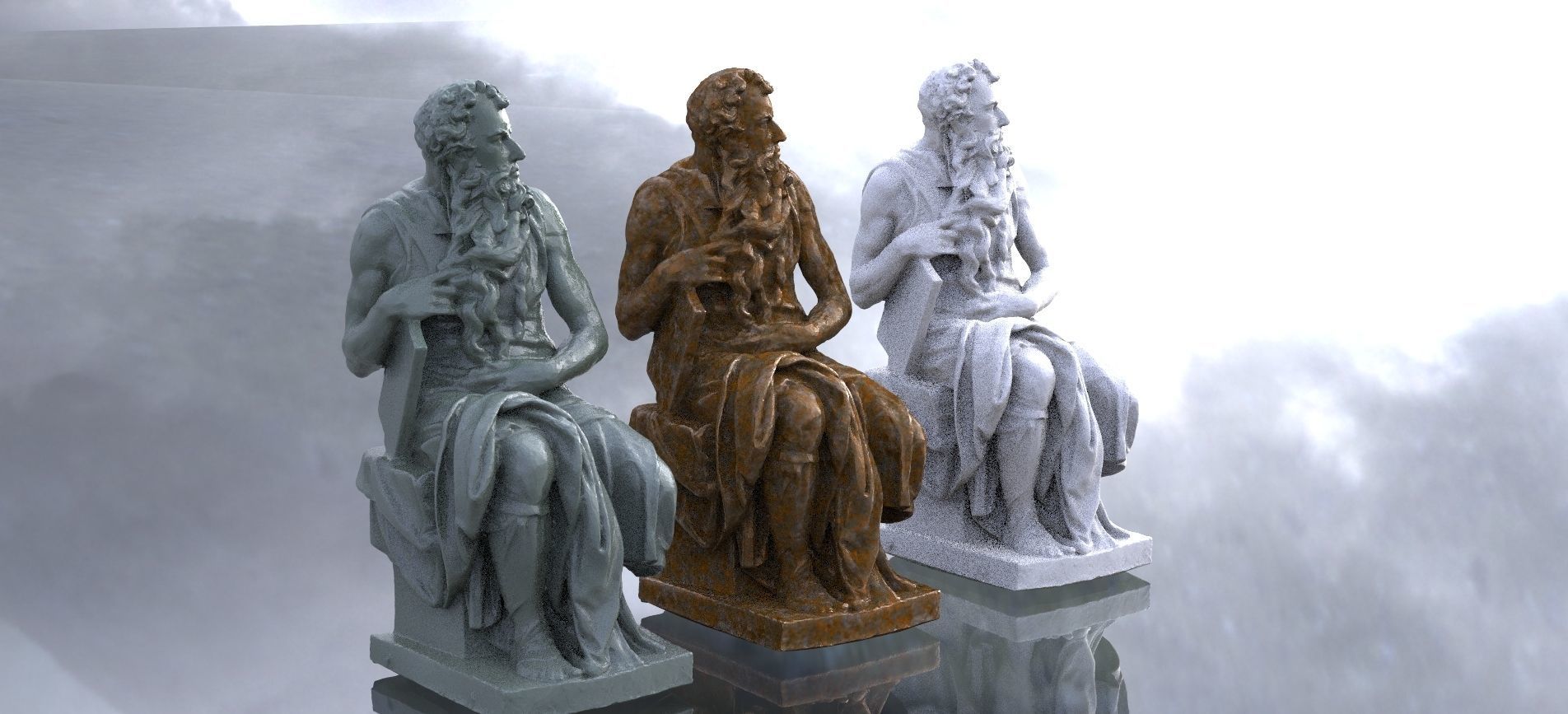 Ancient Greek Temple Statue 3D model | CGTrader