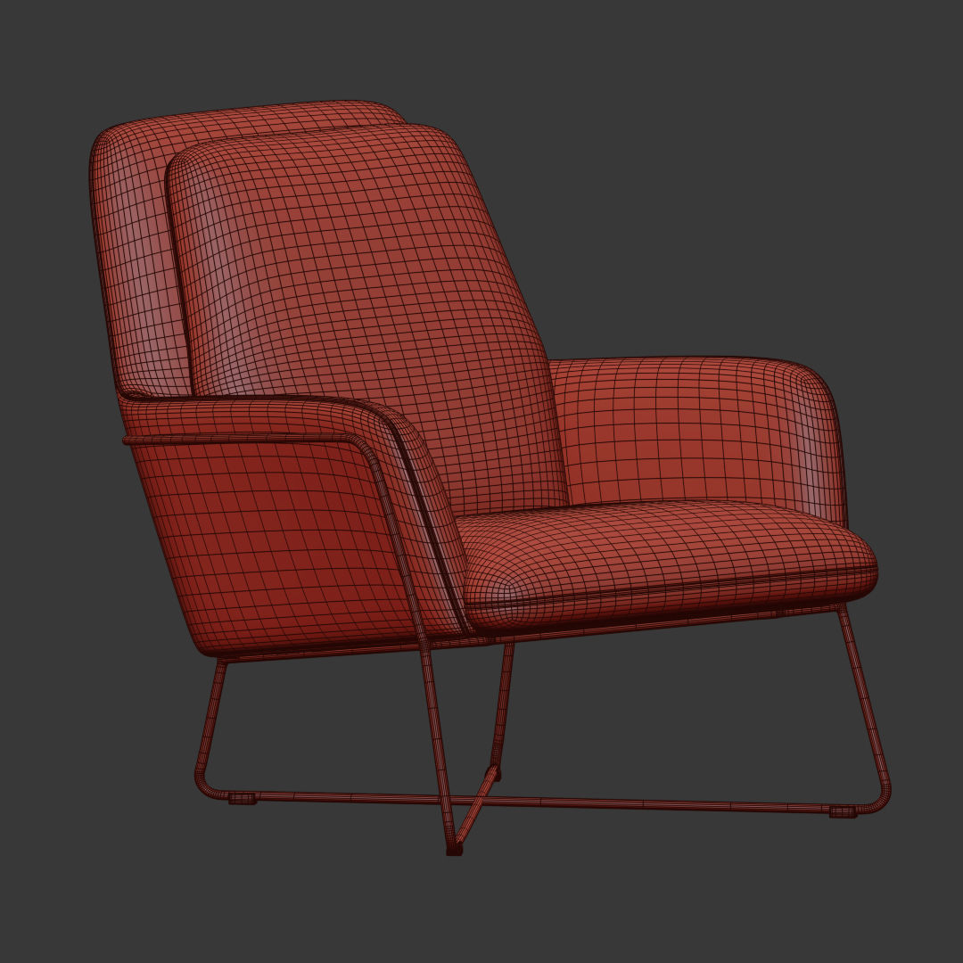 Jamie lounge chair 3D model | CGTrader
