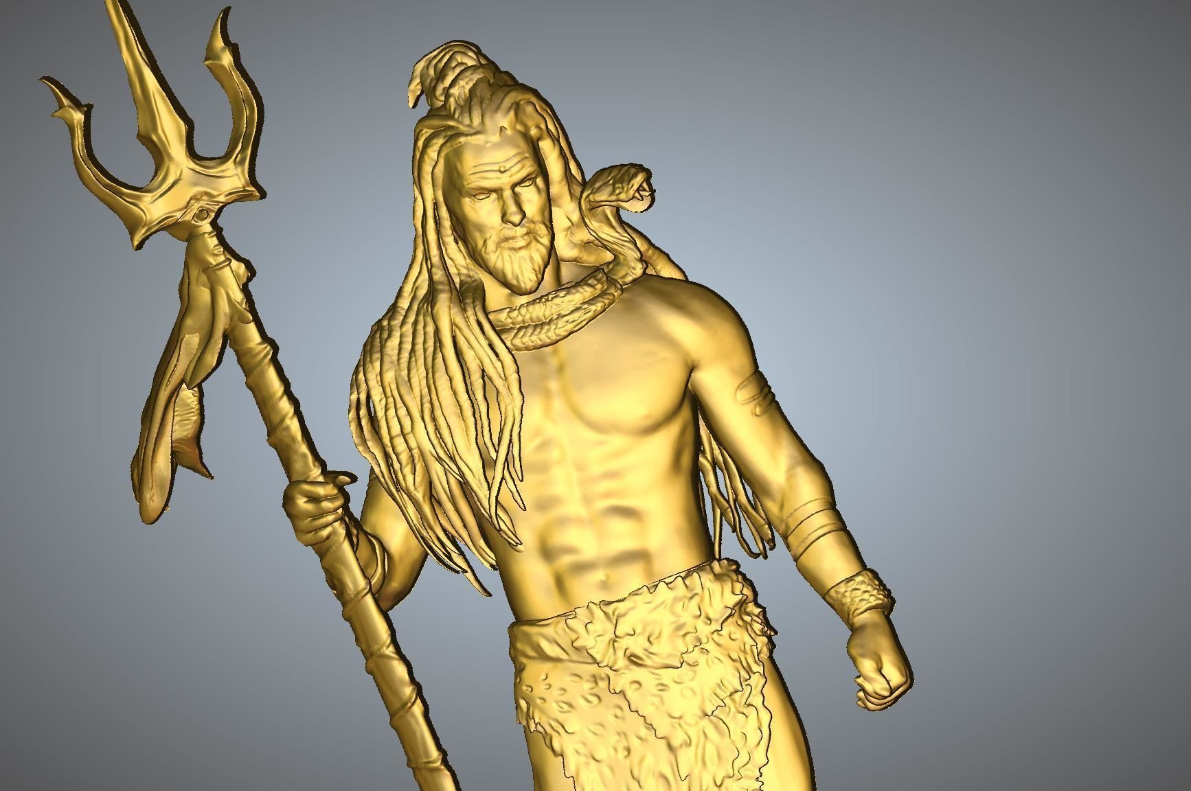 Mahadev lord shiva holding spear 3D model 3D printable | CGTrader