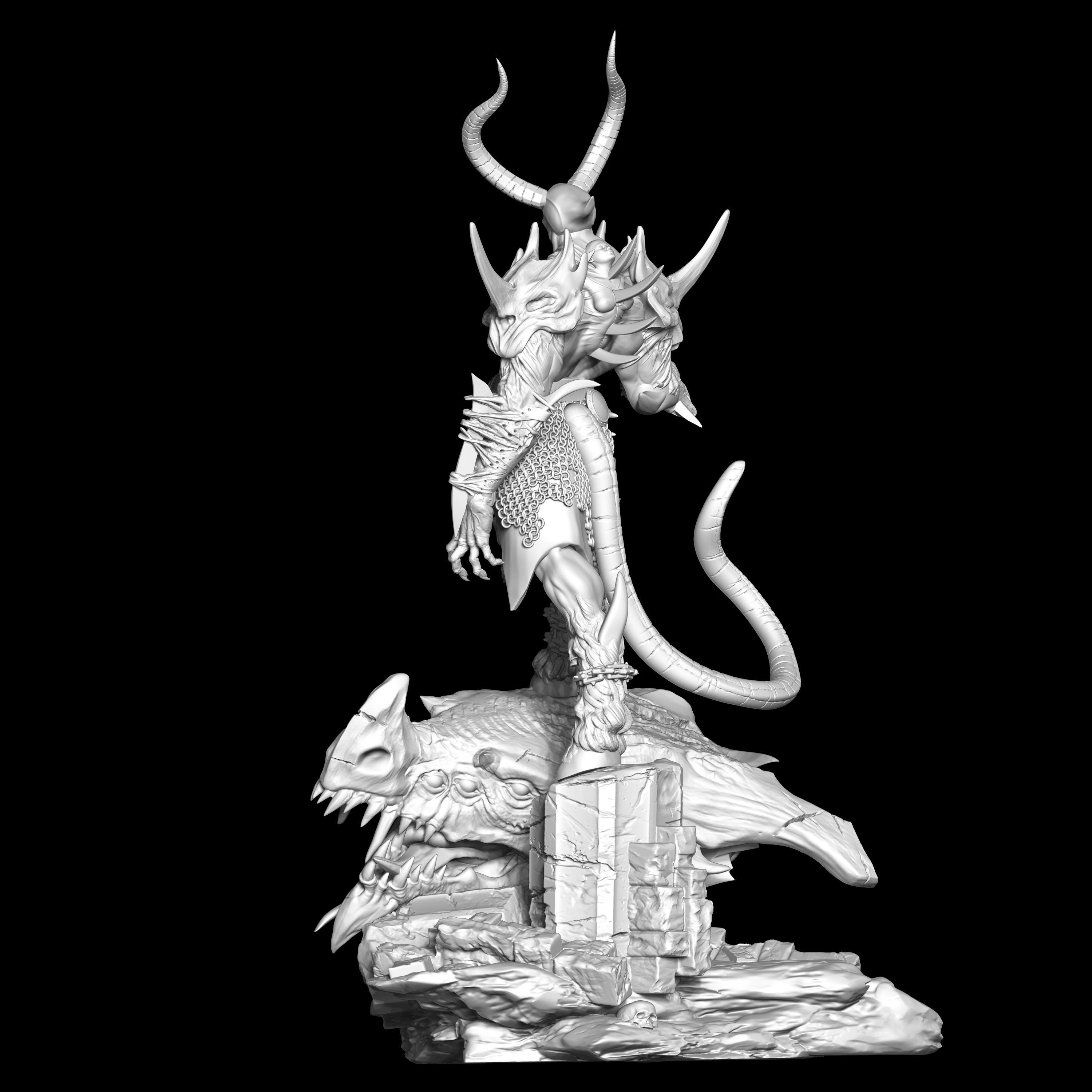 Valak statue of demon 3D model 3D printable | CGTrader