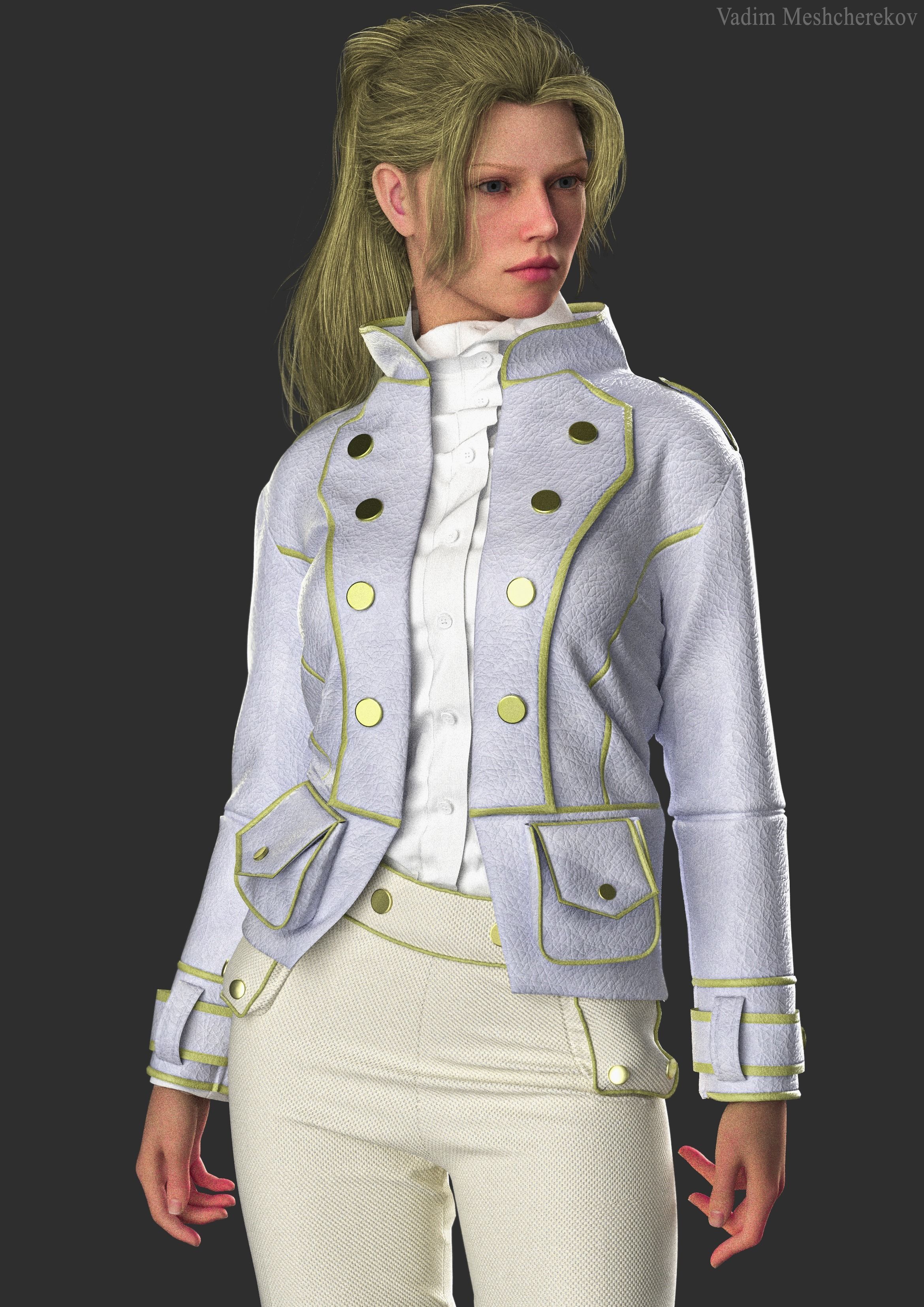 Female steampunk outfit 3D model | CGTrader