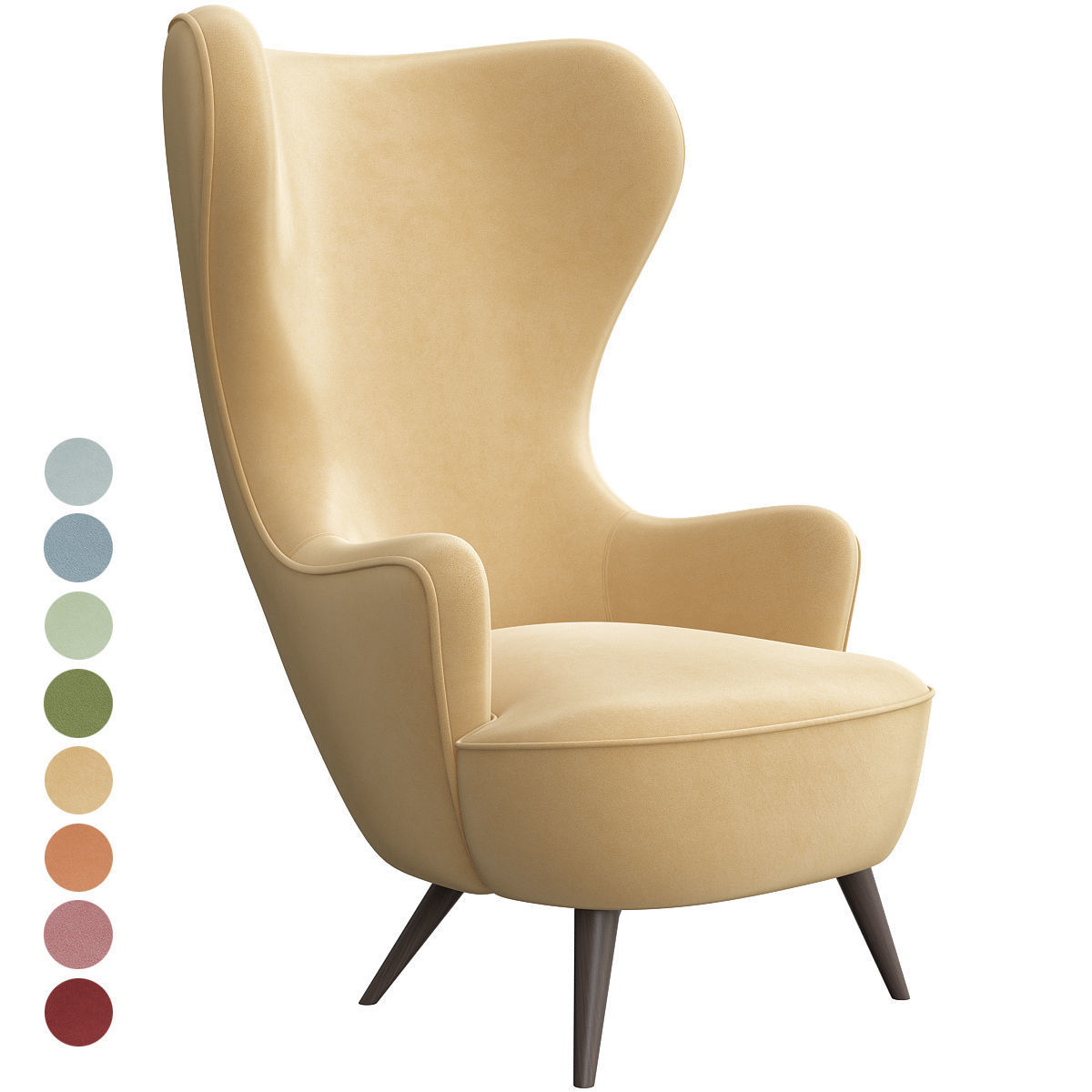 Micro Wingback Chair Tom Dixon 3D model | CGTrader