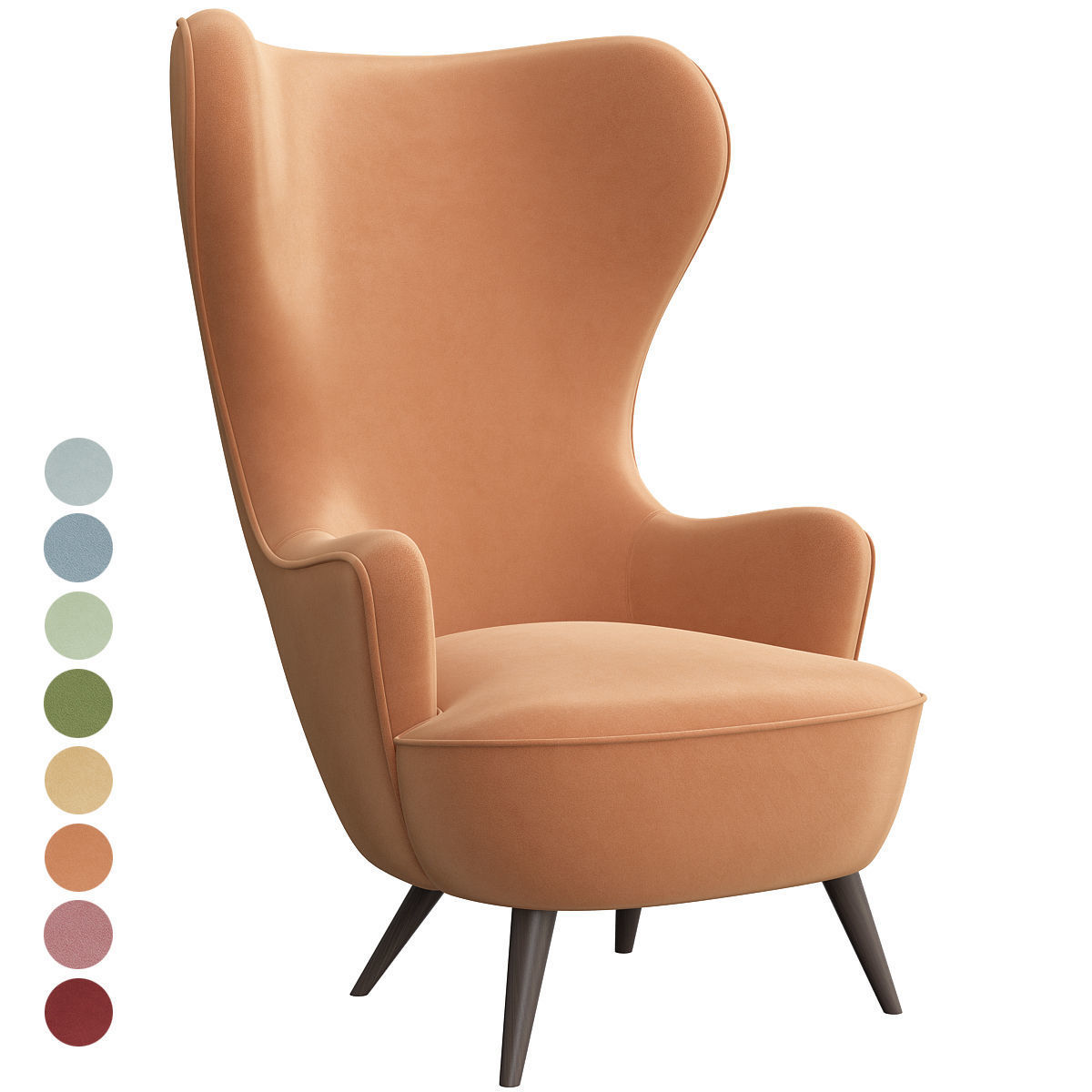 Micro Wingback Chair Tom Dixon 3D model | CGTrader