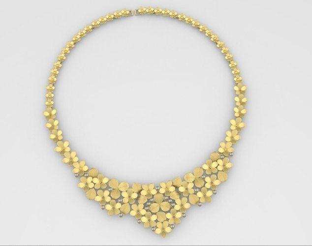 flower neckless 3D model 3D printable | CGTrader
