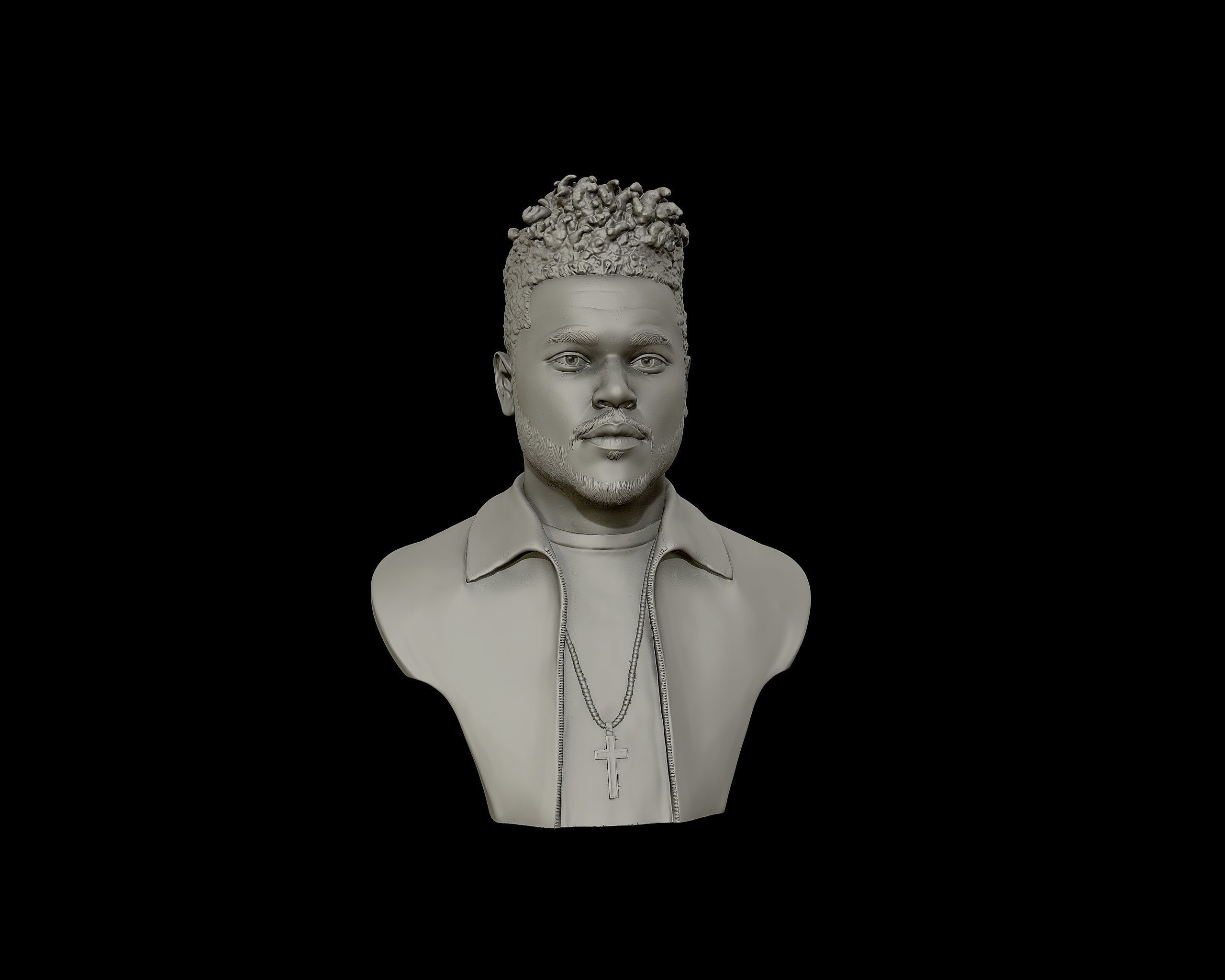 The Weeknd portrait sculpture 3D model 3D printable | CGTrader