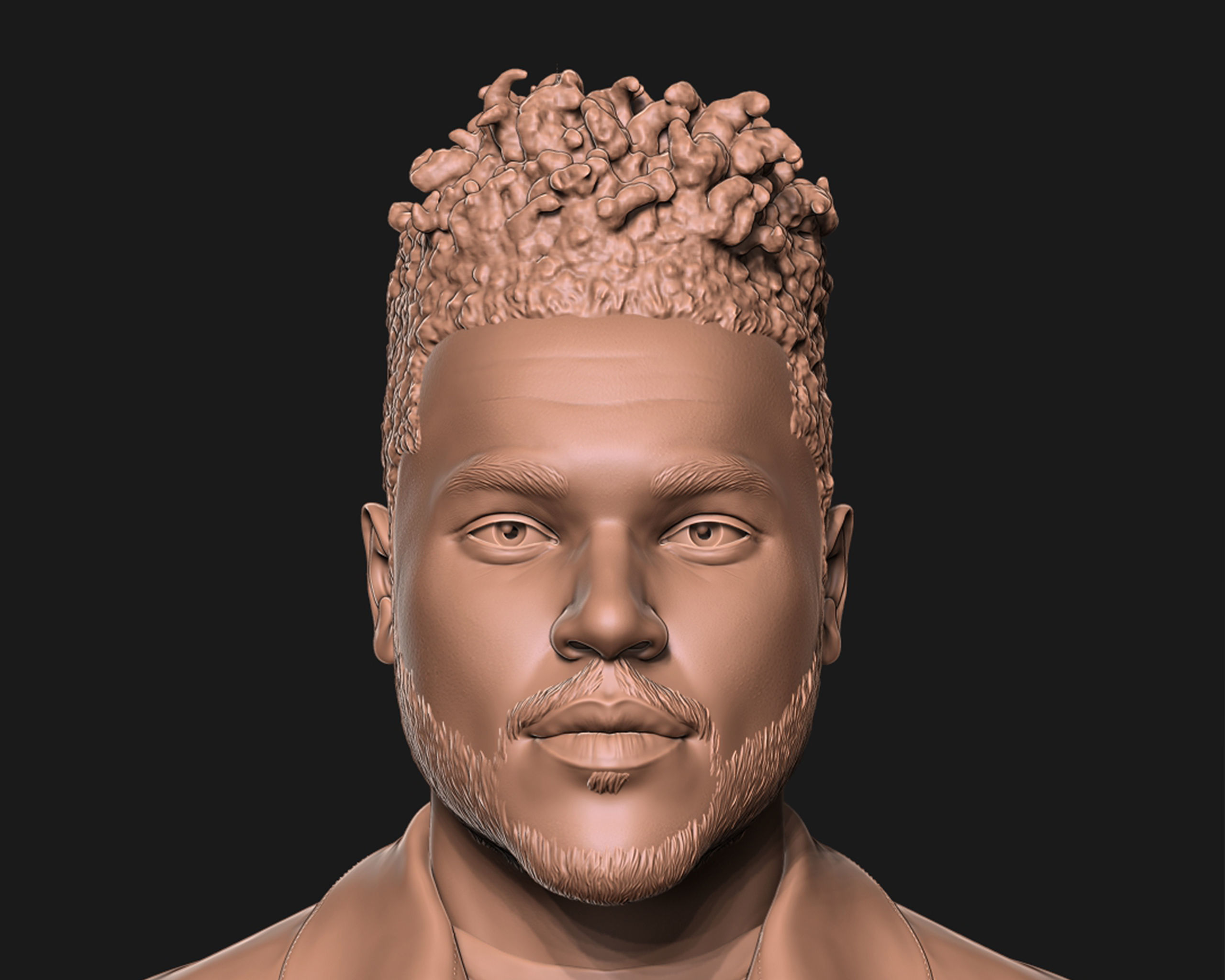 The Weeknd portrait sculpture 3D model 3D printable | CGTrader