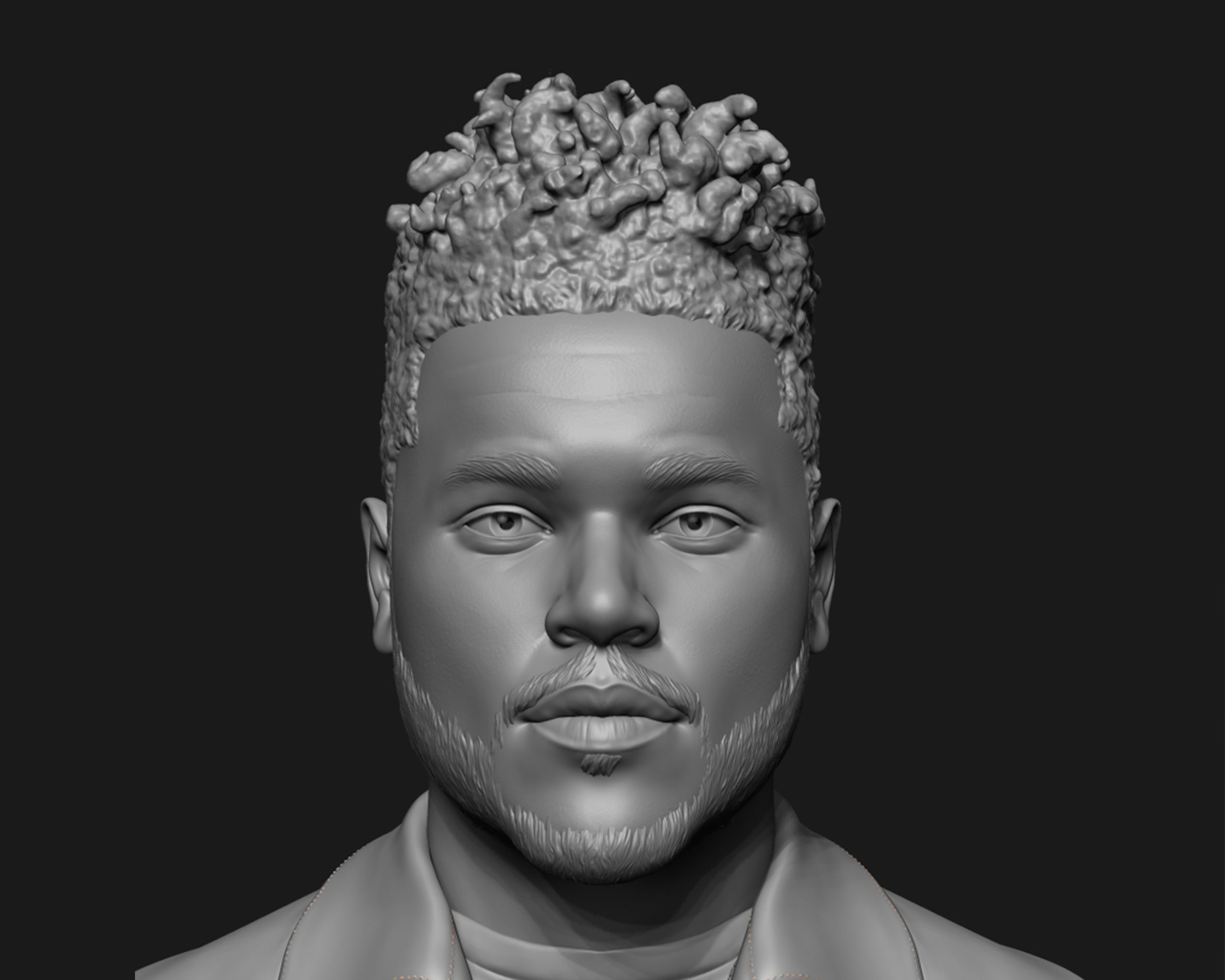The Weeknd portrait sculpture 3D model 3D printable | CGTrader