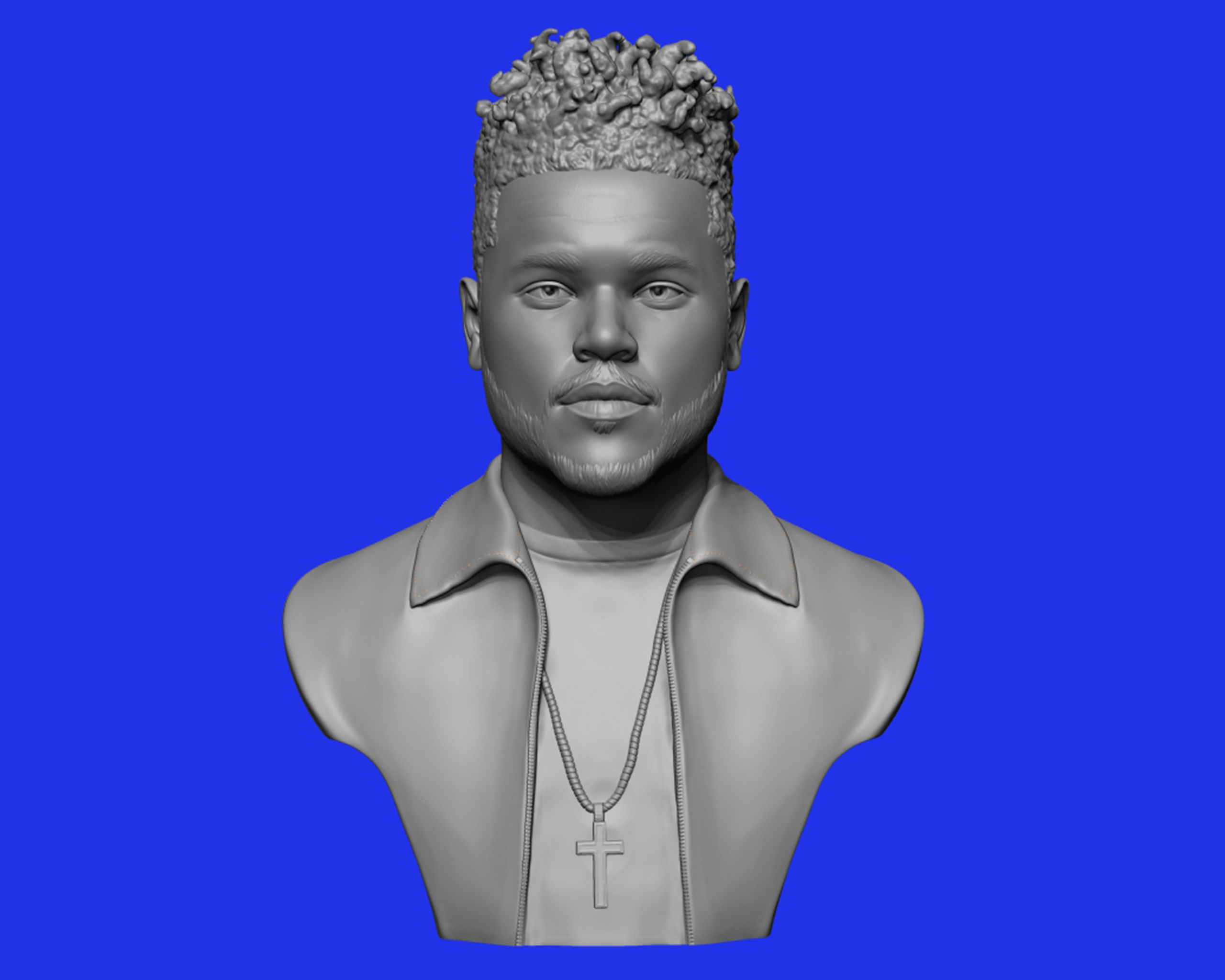 The Weeknd portrait sculpture 3D model 3D printable | CGTrader