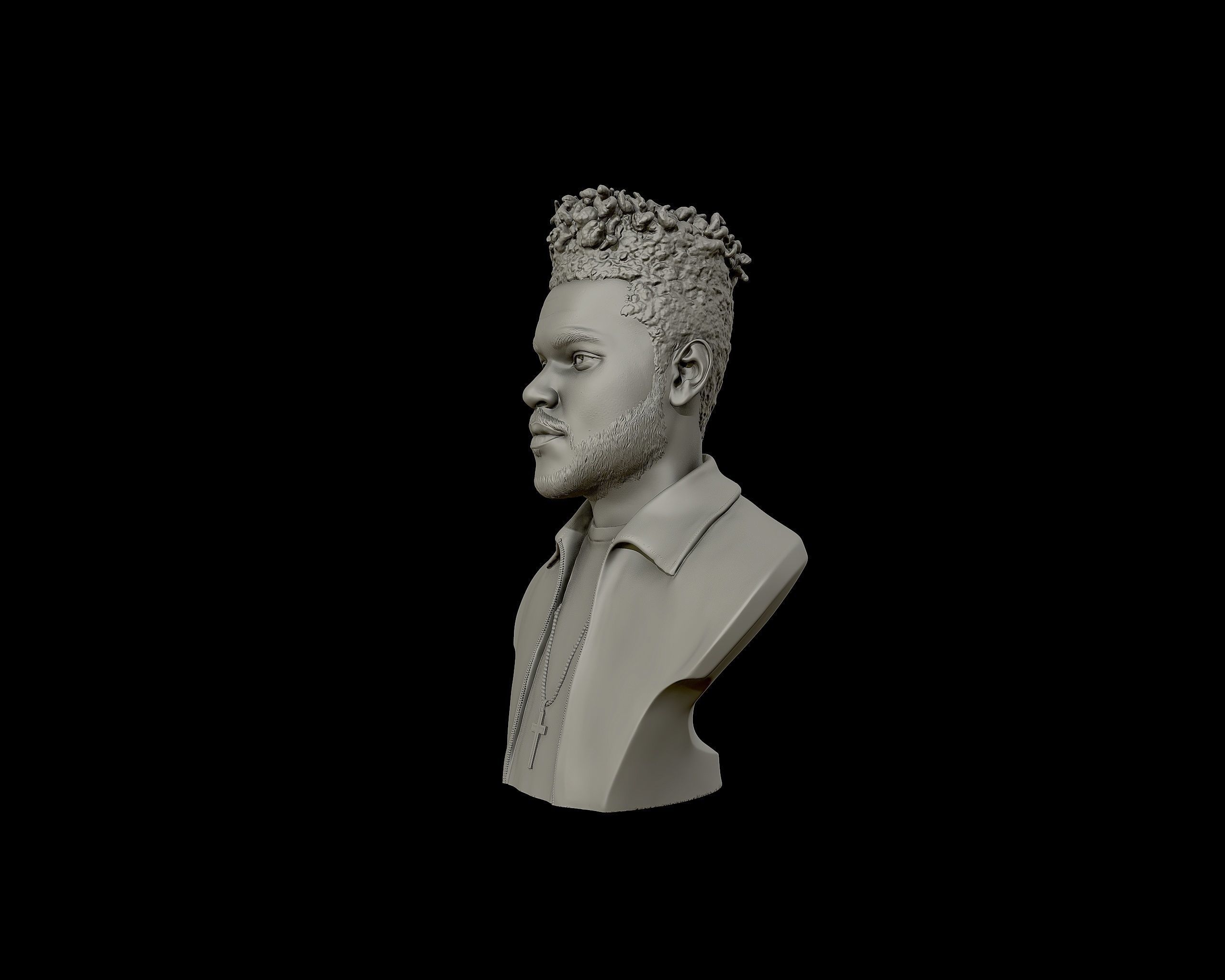 The Weeknd portrait sculpture 3D model 3D printable | CGTrader