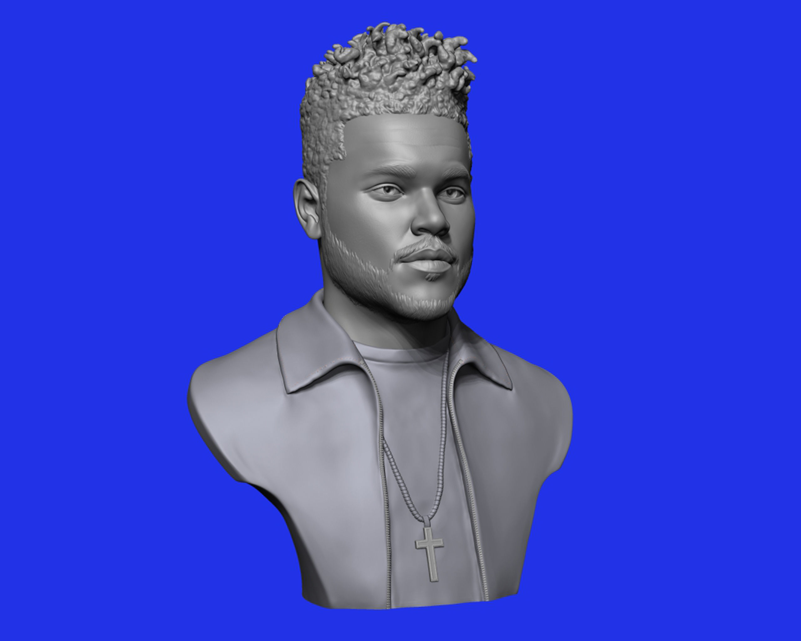 The Weeknd portrait sculpture 3D model 3D printable | CGTrader