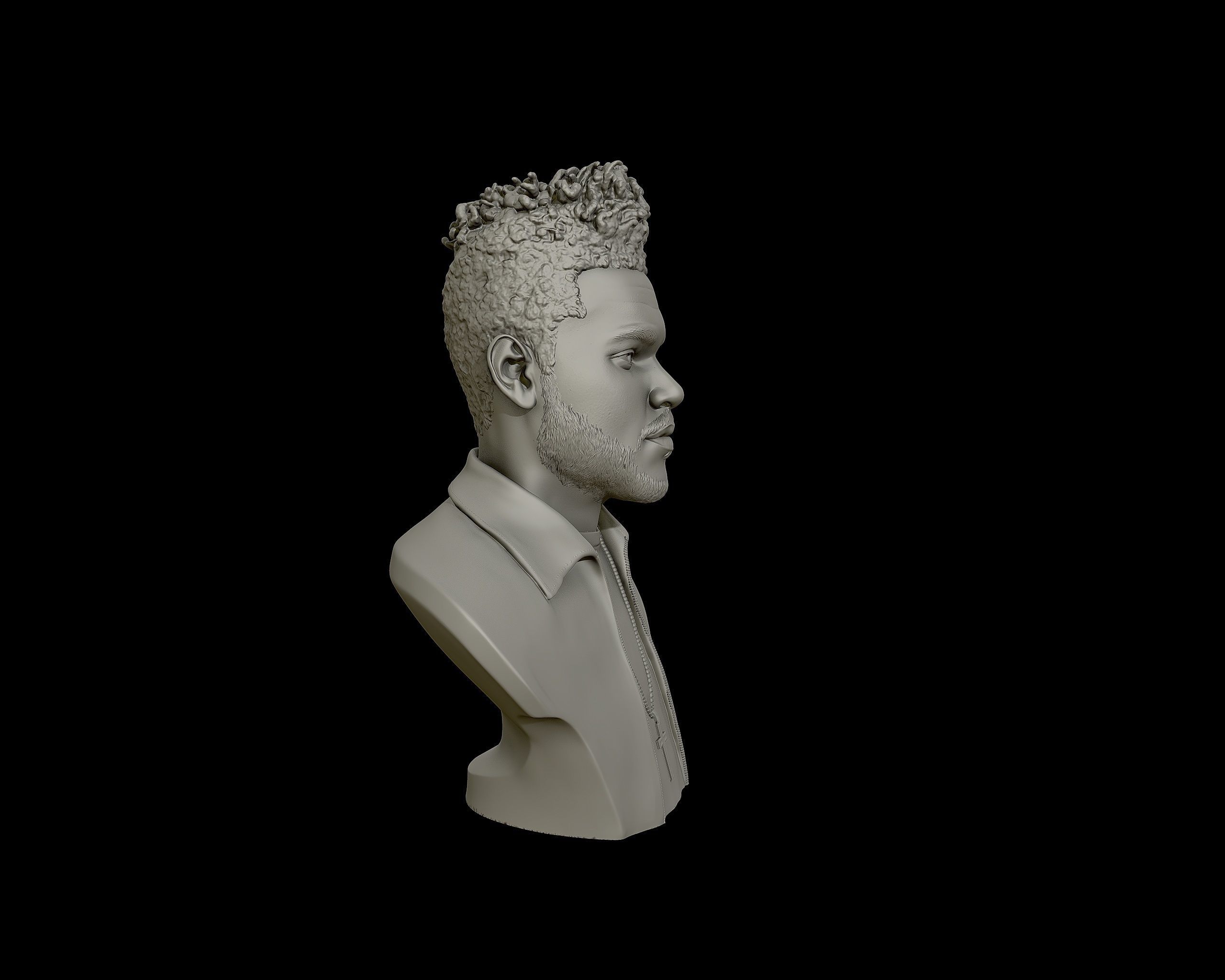 The Weeknd portrait sculpture 3D model 3D printable | CGTrader