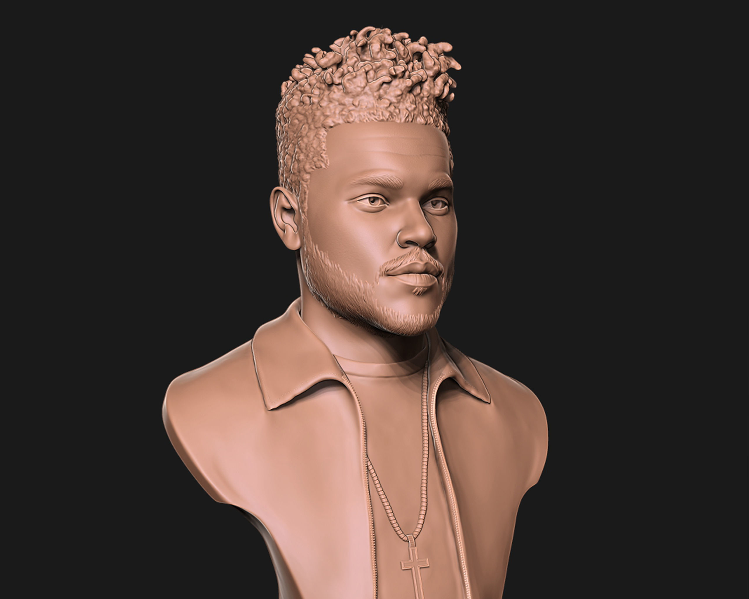 The Weeknd portrait sculpture 3D model 3D printable | CGTrader