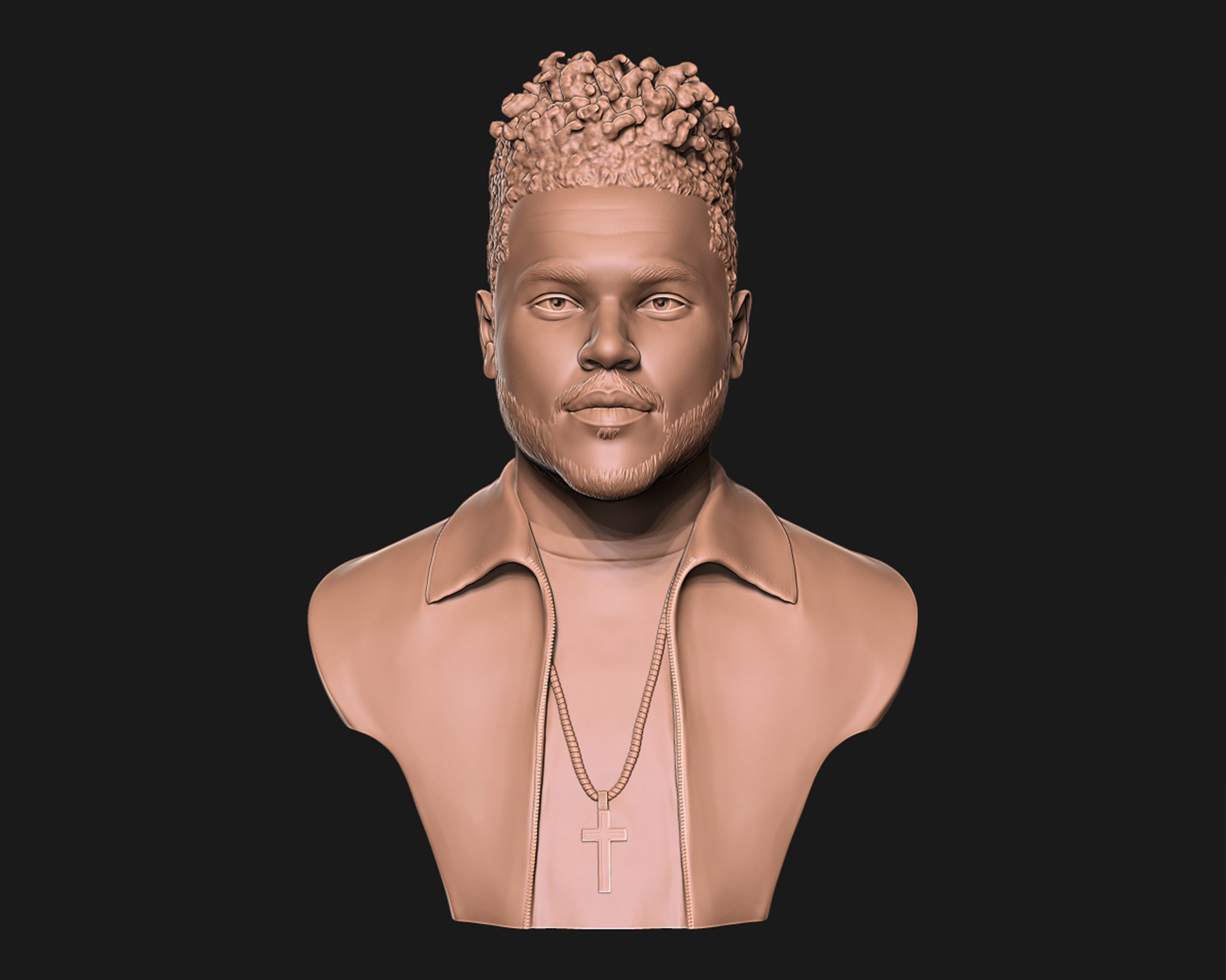 The Weeknd portrait sculpture 3D model 3D printable | CGTrader