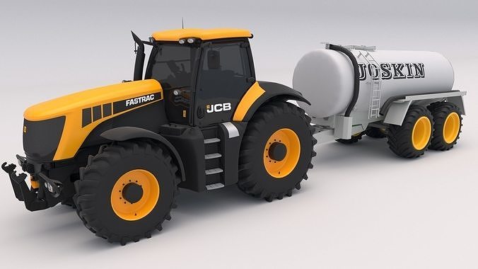 JCB Fastrac 8310 with Joskin Tanker Trailer 3D model | CGTrader