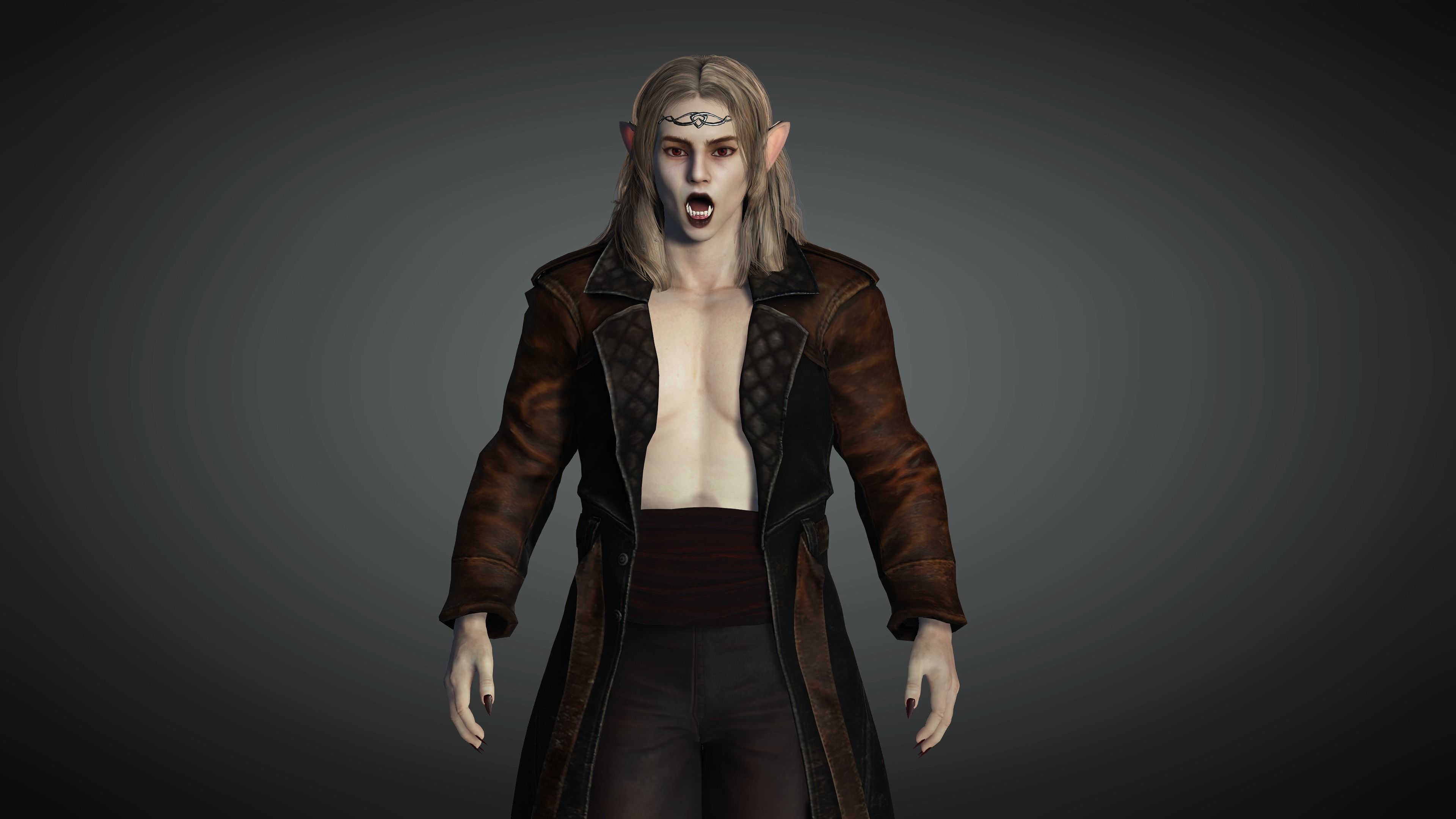 3D model AAA Fantasy Male Character 08 The Vampire VR / AR / low-poly ...