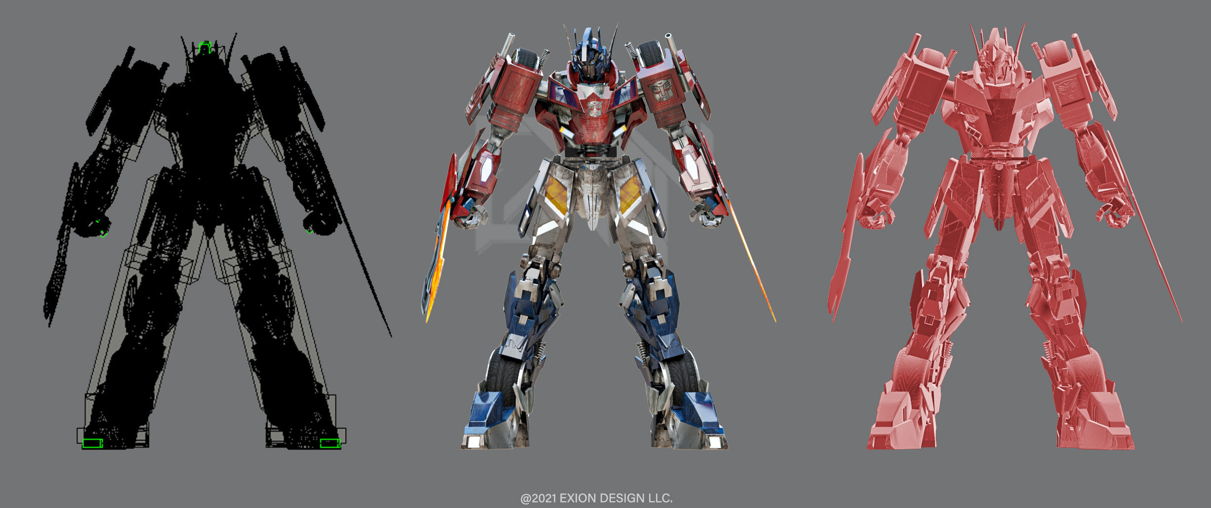 Transformers Optimus Prime Exion Knight 3D model rigged | CGTrader