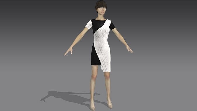 3D model Women Dress 01 VR / AR / low-poly | CGTrader