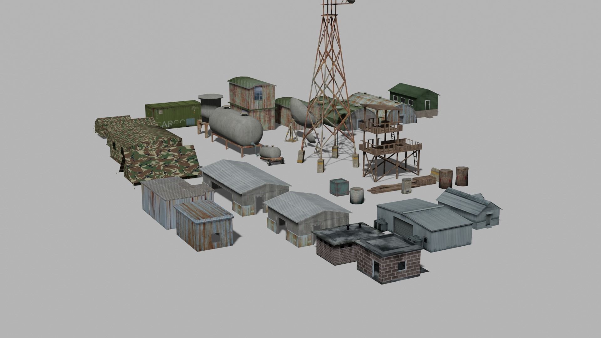 3D model Army Camp VR / AR / low-poly | CGTrader