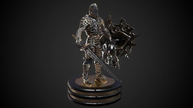 3D model Dark fantasy knight - Game Ready VR / AR / low-poly rigged ...