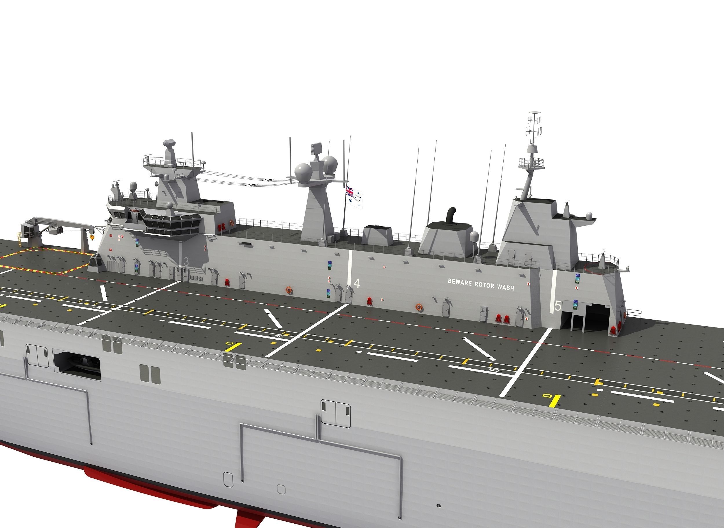 HMAS CANBERRA AUSTRALIAN LHD 3D model | CGTrader