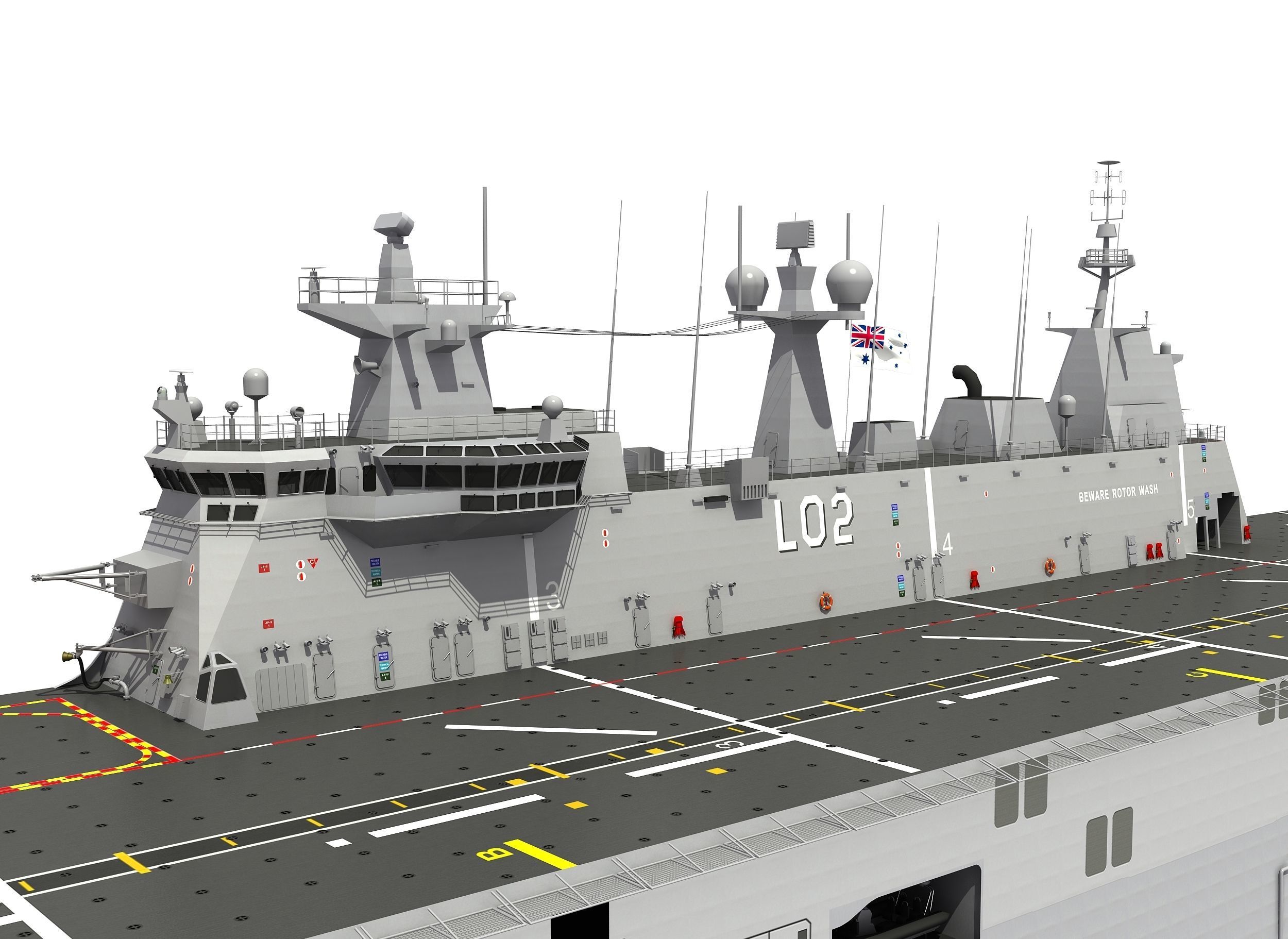 HMAS CANBERRA AUSTRALIAN LHD 3D model | CGTrader