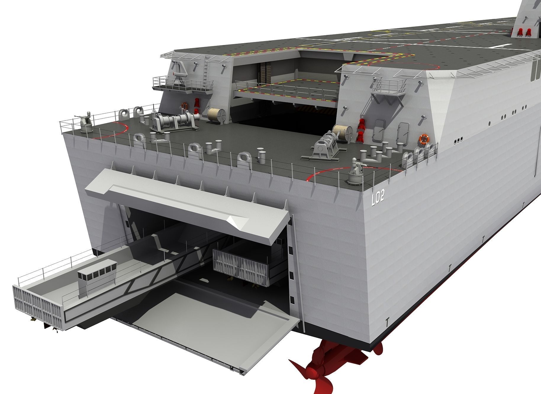 HMAS CANBERRA AUSTRALIAN LHD 3D model | CGTrader