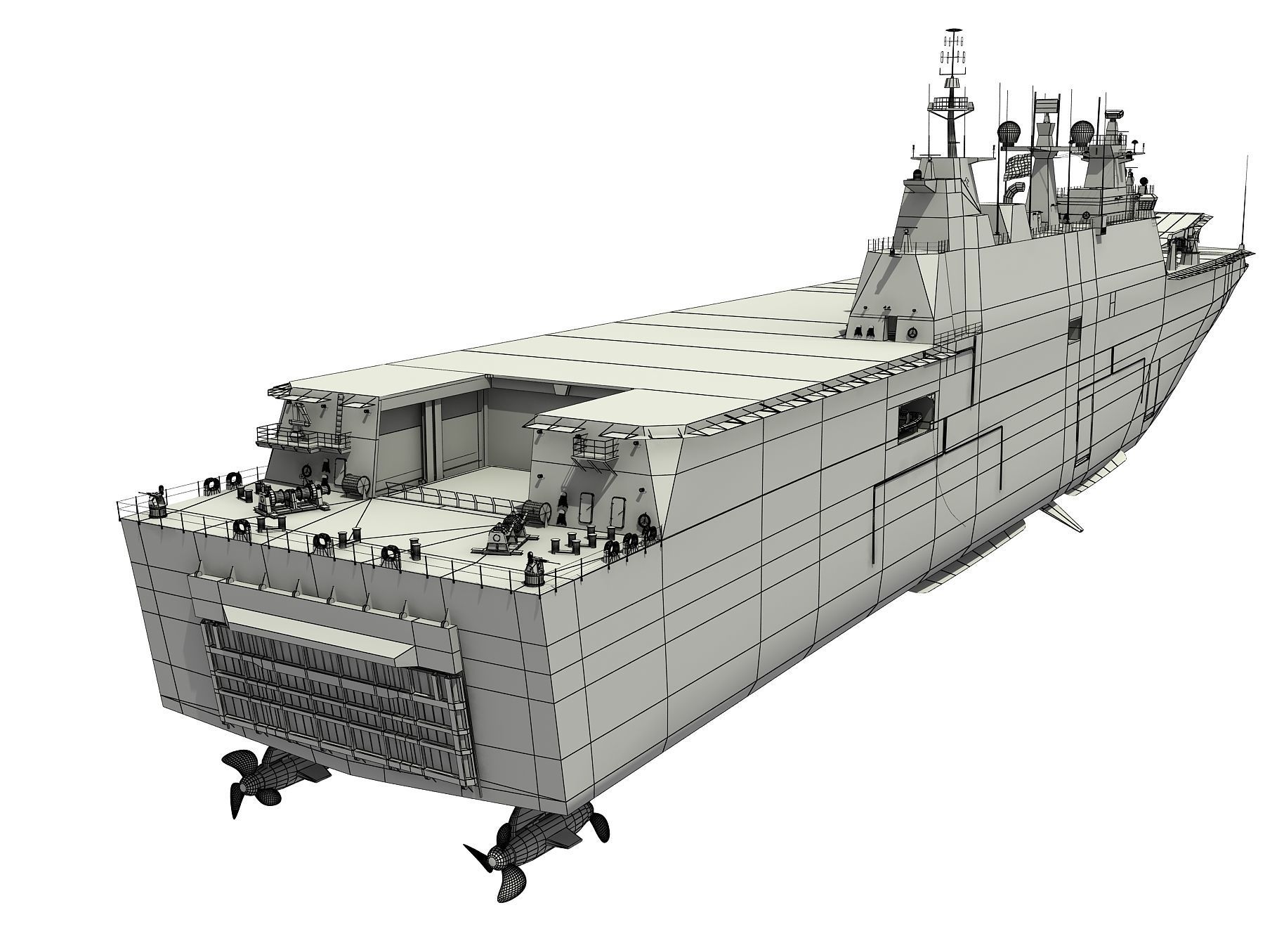 HMAS CANBERRA AUSTRALIAN LHD 3D model | CGTrader