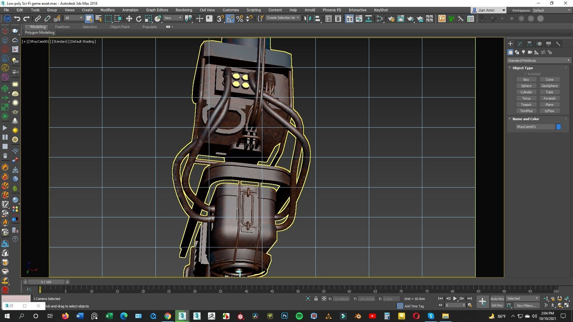 3D model Low poly sci-fi machine game asset free 3d model VR / AR / low ...