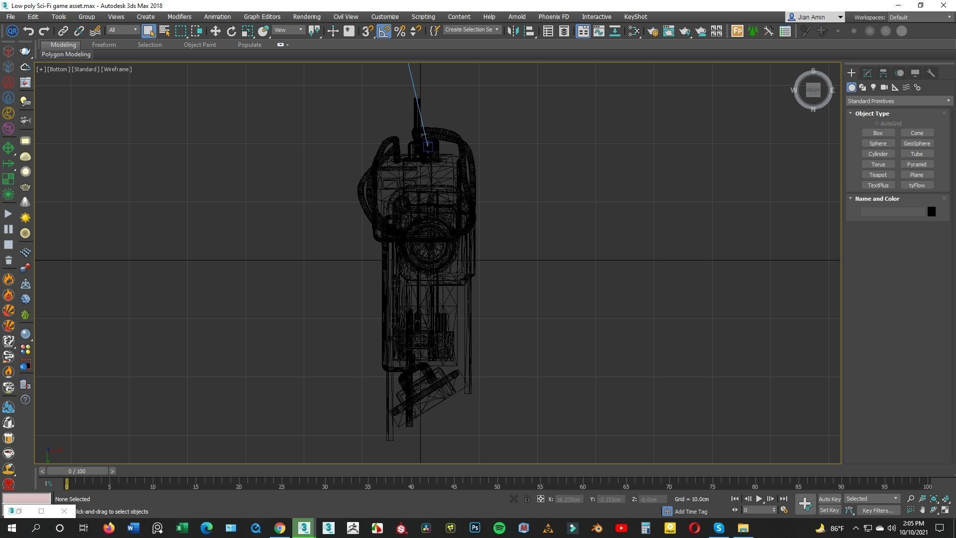 3D model Low poly sci-fi machine game asset free 3d model VR / AR / low ...