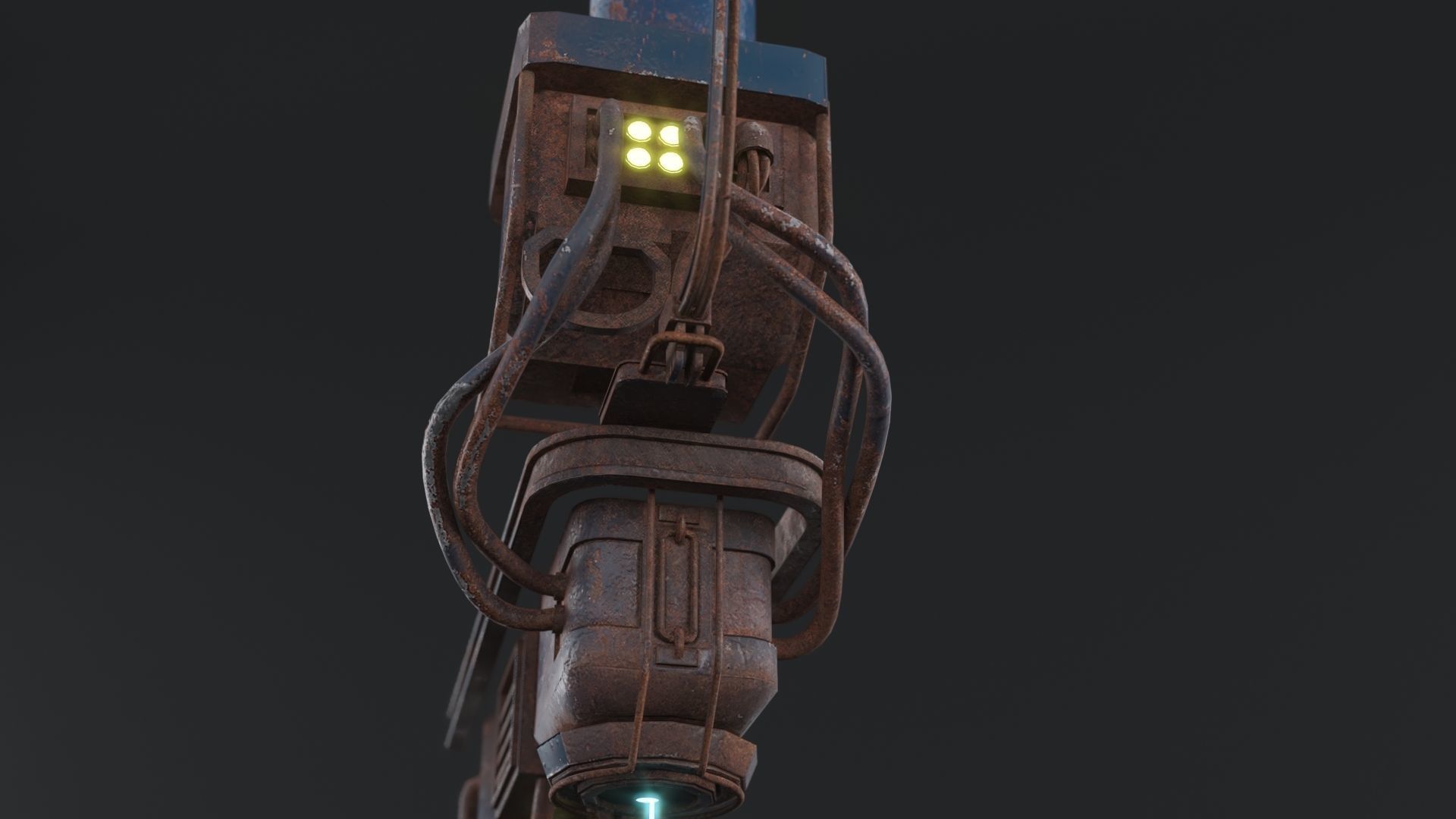 3D model Low poly sci-fi machine game asset free 3d model VR / AR / low ...