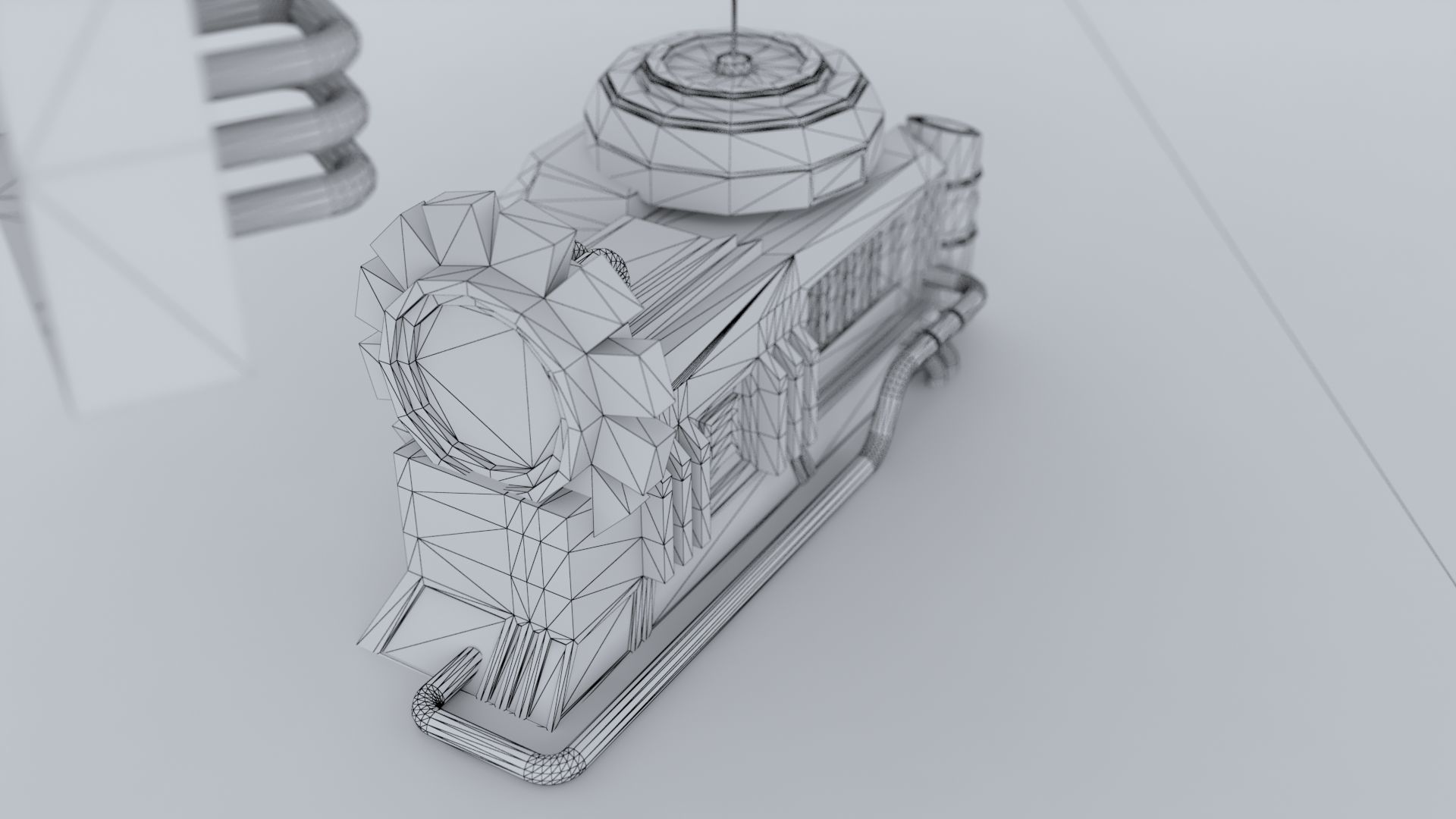 3D model Low poly sci-fi machine game asset free 3d model VR / AR / low ...