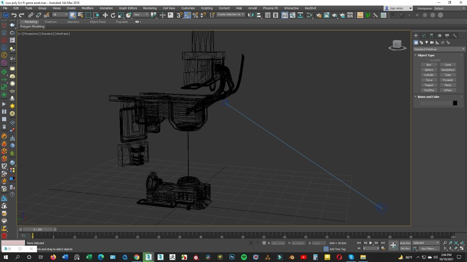 3D model Low poly sci-fi machine game asset free 3d model VR / AR / low ...